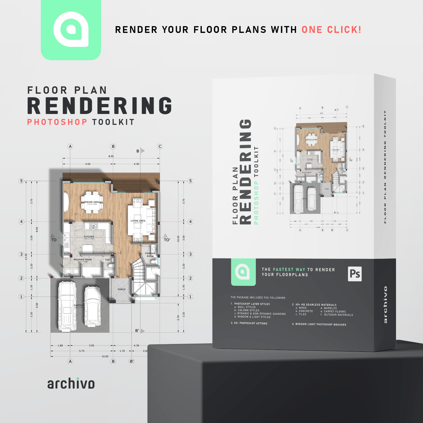 Floor Plan Rendering Toolkit (Photoshop) - Payhip