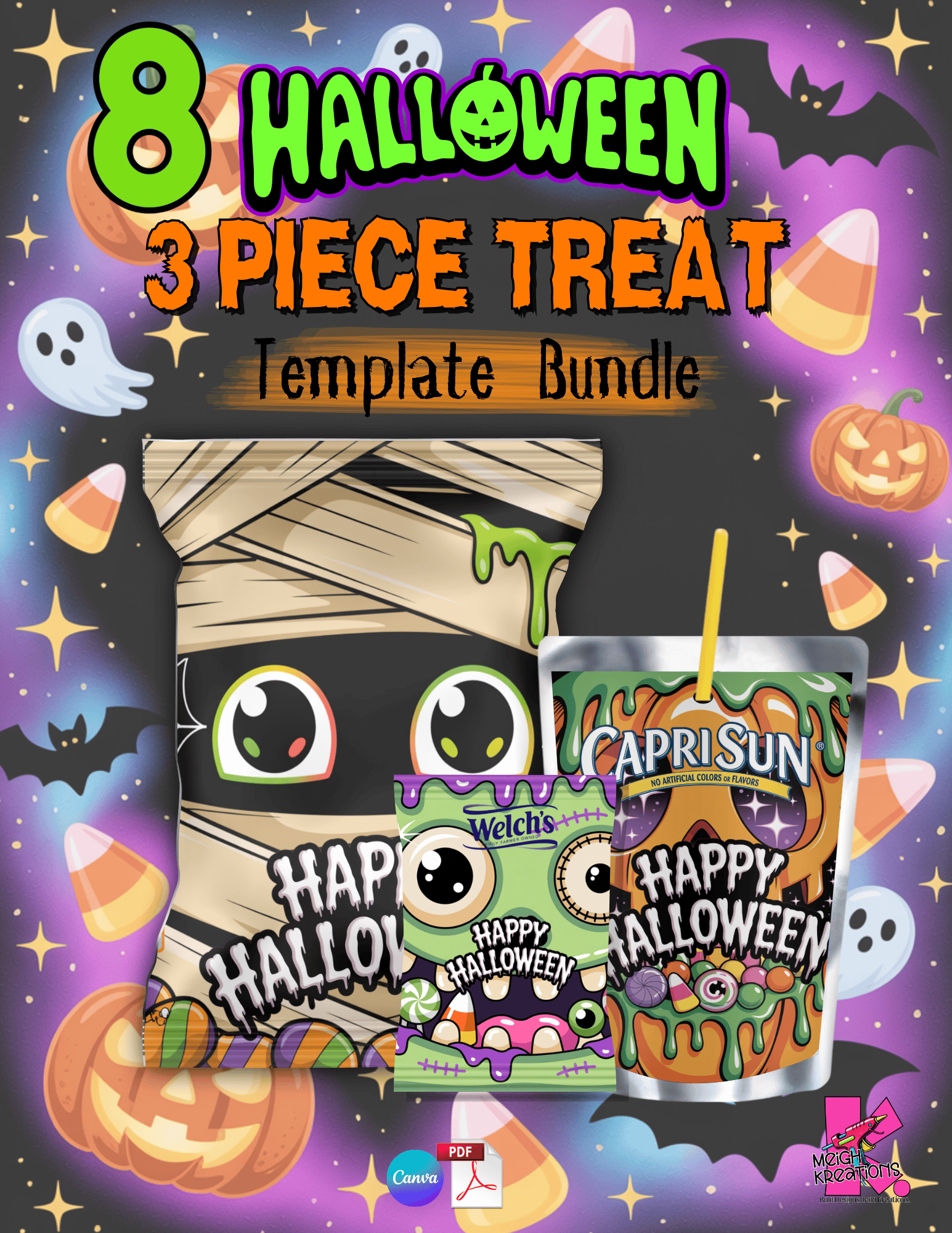 8- 3 Halloween Treat Template Bundle - Payhip