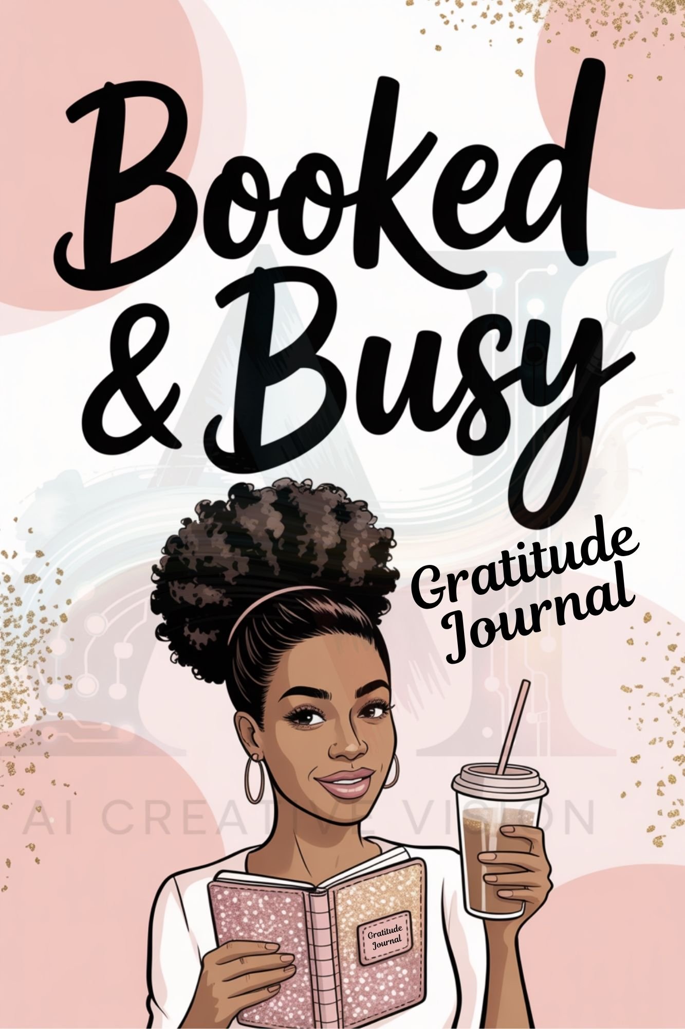 "Booked & Busy" Black Girl Gratitude Journal Design - Payhip