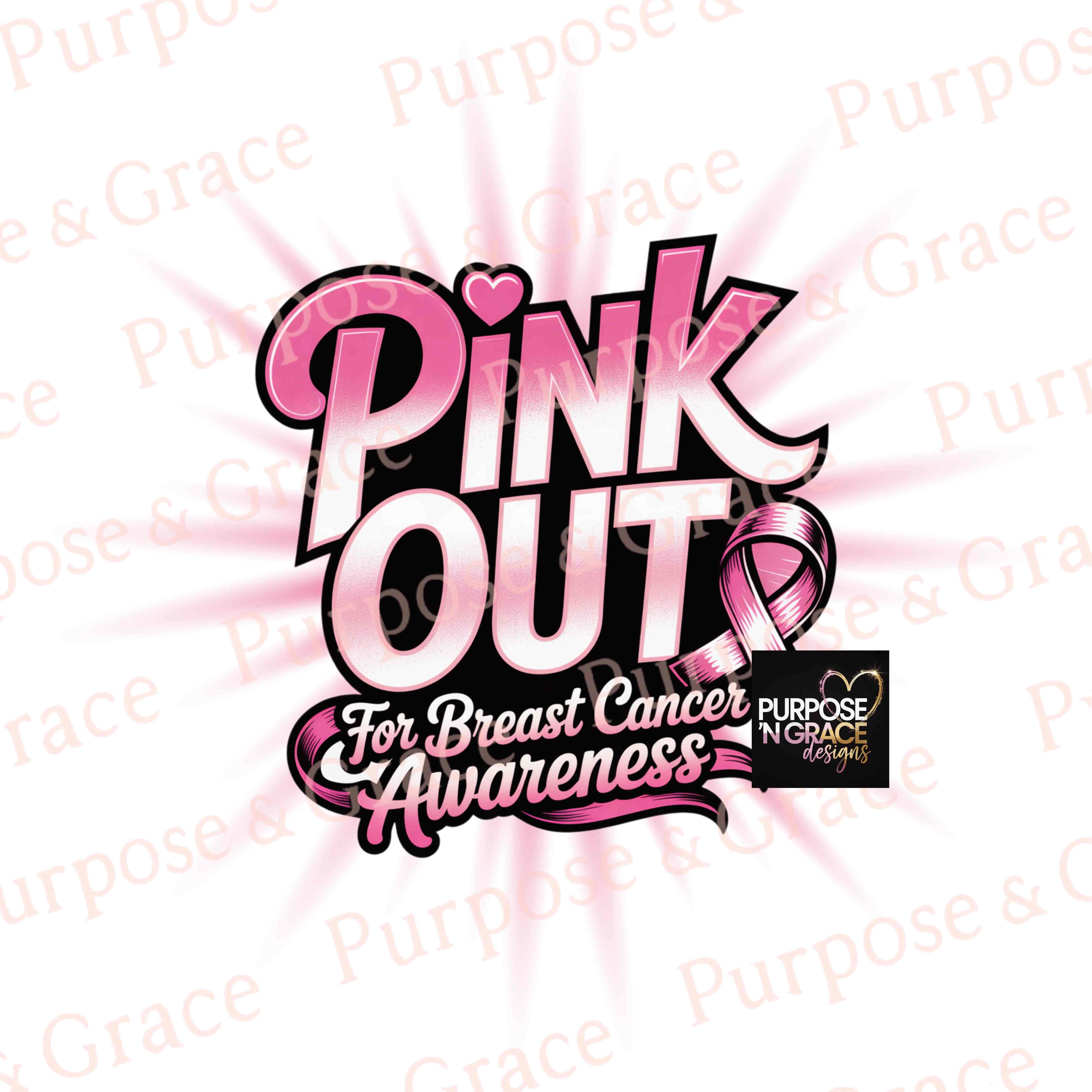PINK OUT HEART PNG - Payhip