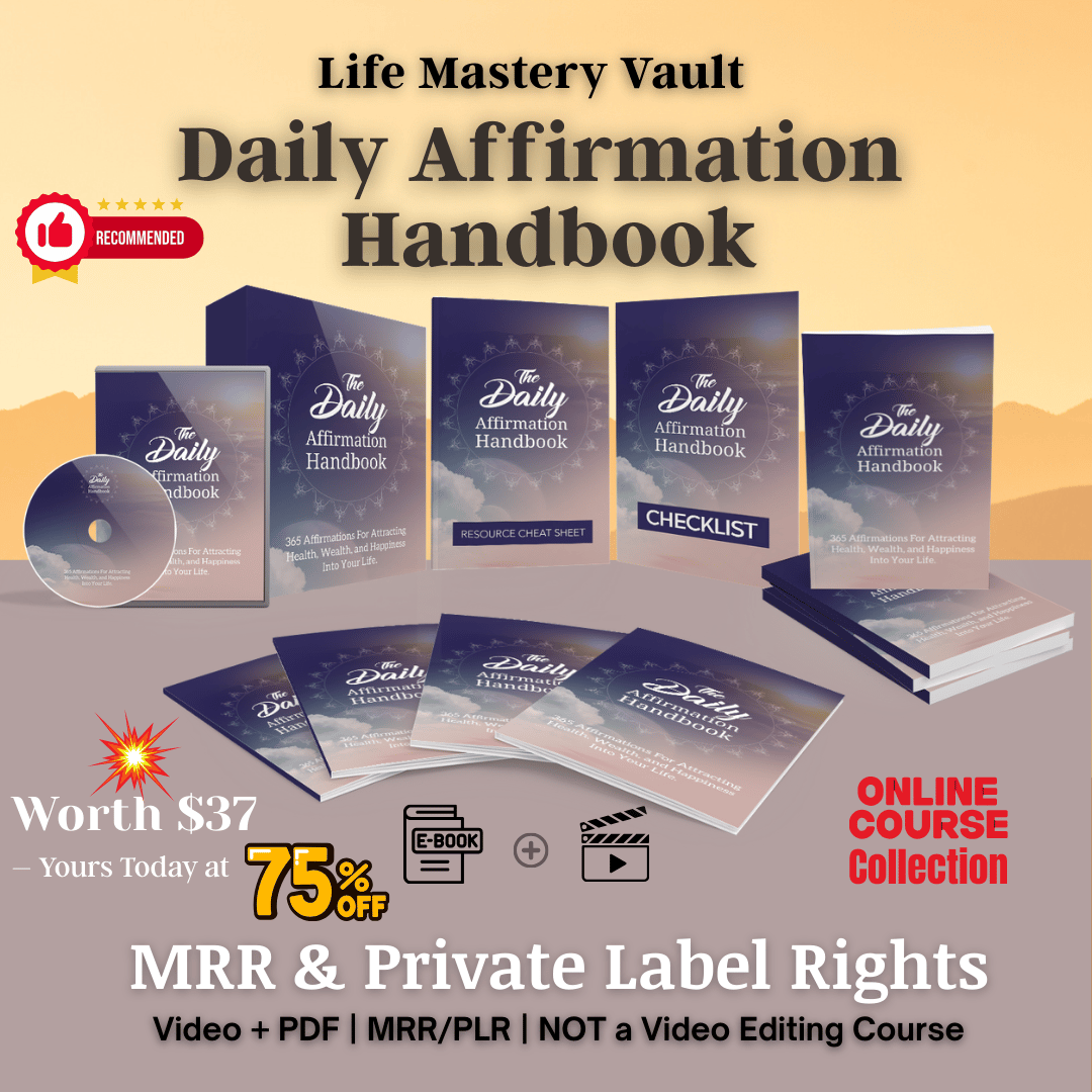 Daily Affirmation Handbook PLR | 365 Positive Affirmations Video ...
