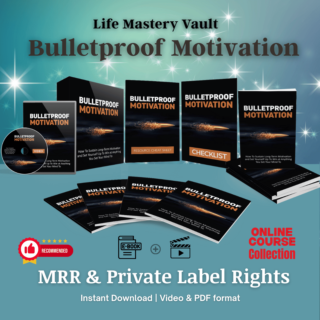 Bulletproof Motivation Self-Help Course | Video eBook Bundle PLR MRR ...