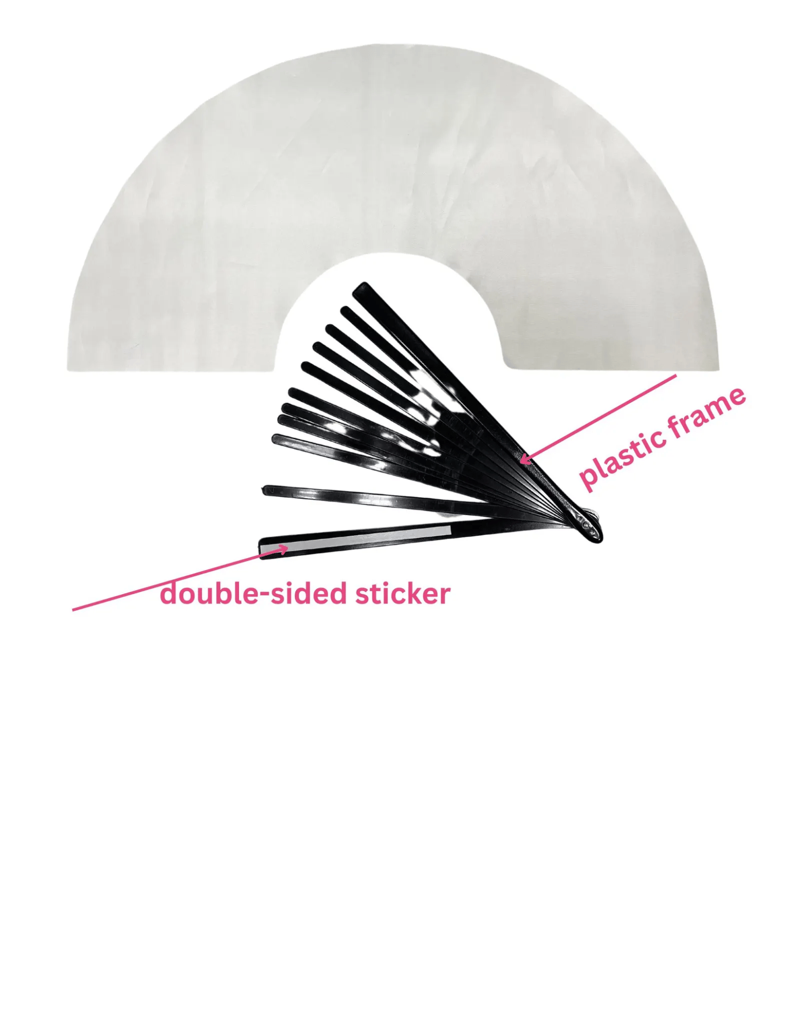 BLANK CLAP FAN FREE EXTRA CLOTH (WHITE) - Payhip