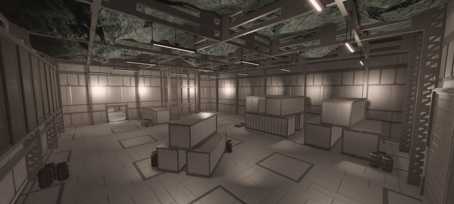 Sci-Fi Modular Roblox Facility Map – High-Tech Underground Base