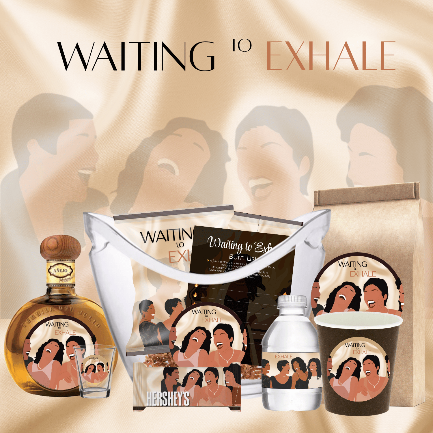 Waiting to Exhale Inspired Party Favor Template Bundle | Editable Canva ...