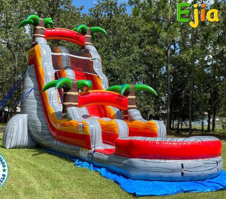Hot Sale Palm Tree Waterslide Inflatable Adult Kids Bouncy Bounce House ...