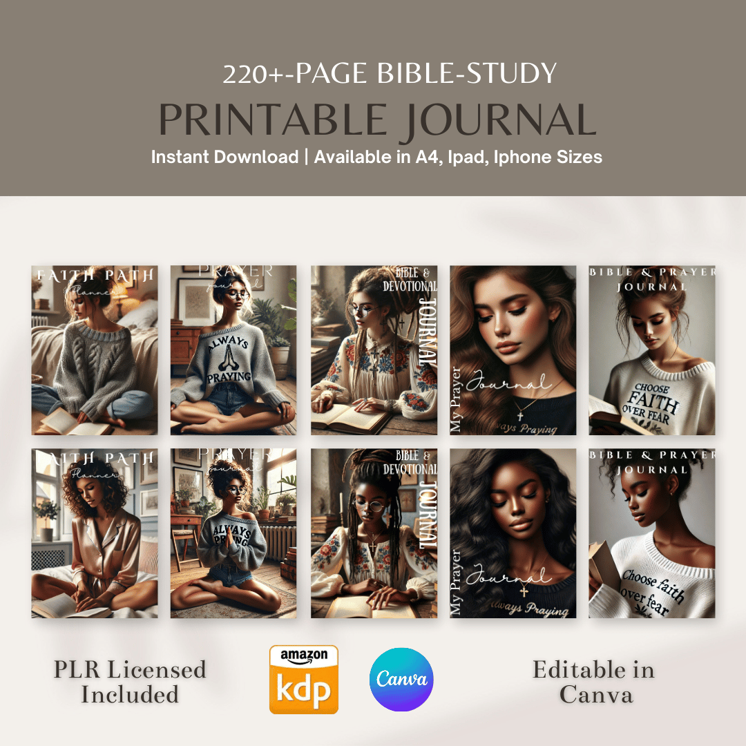 Prayer & Bible Journal Bundle | 5 Faith Planners for Bible Study ...