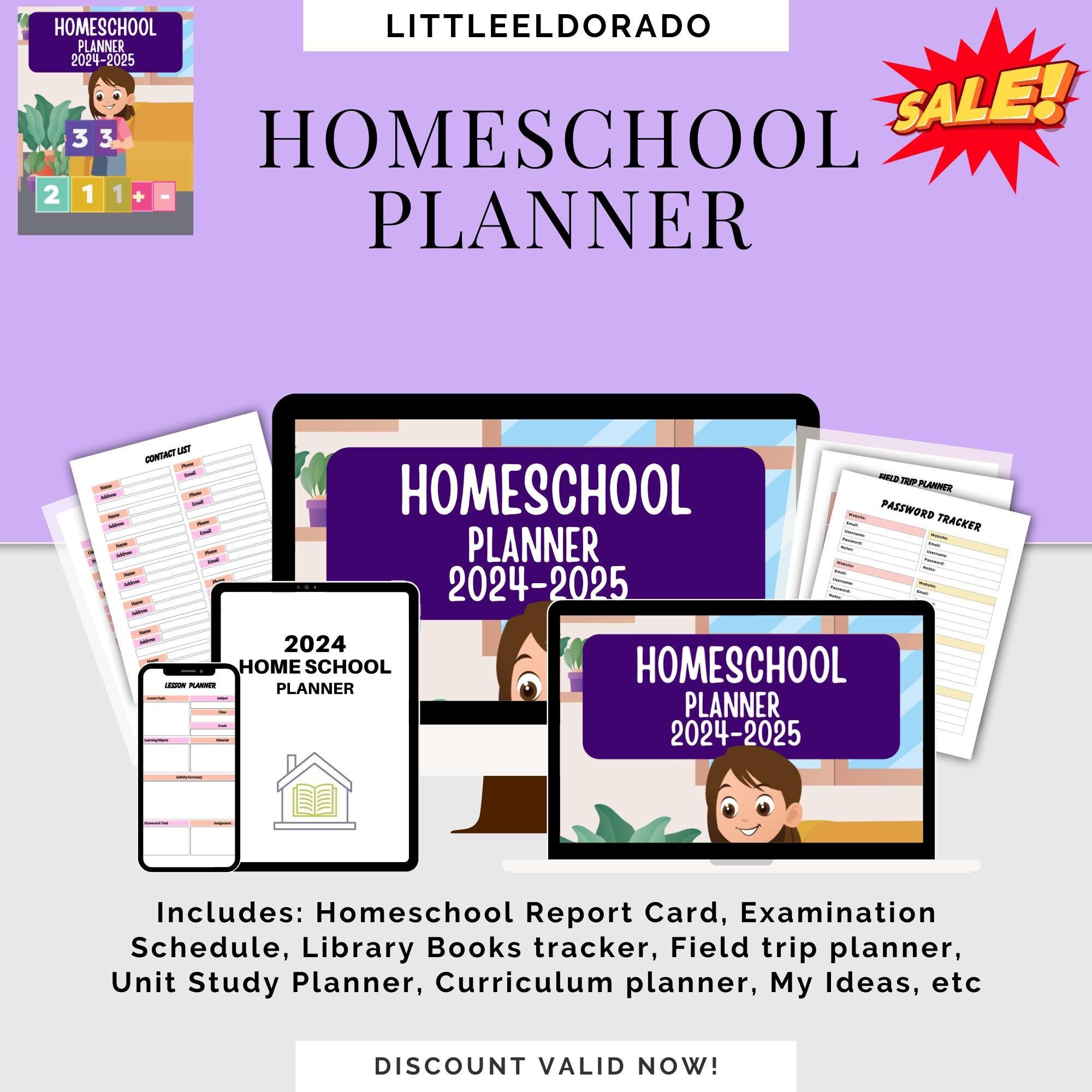 Homeschool Planner Editable Minimalist Planner Template for ...