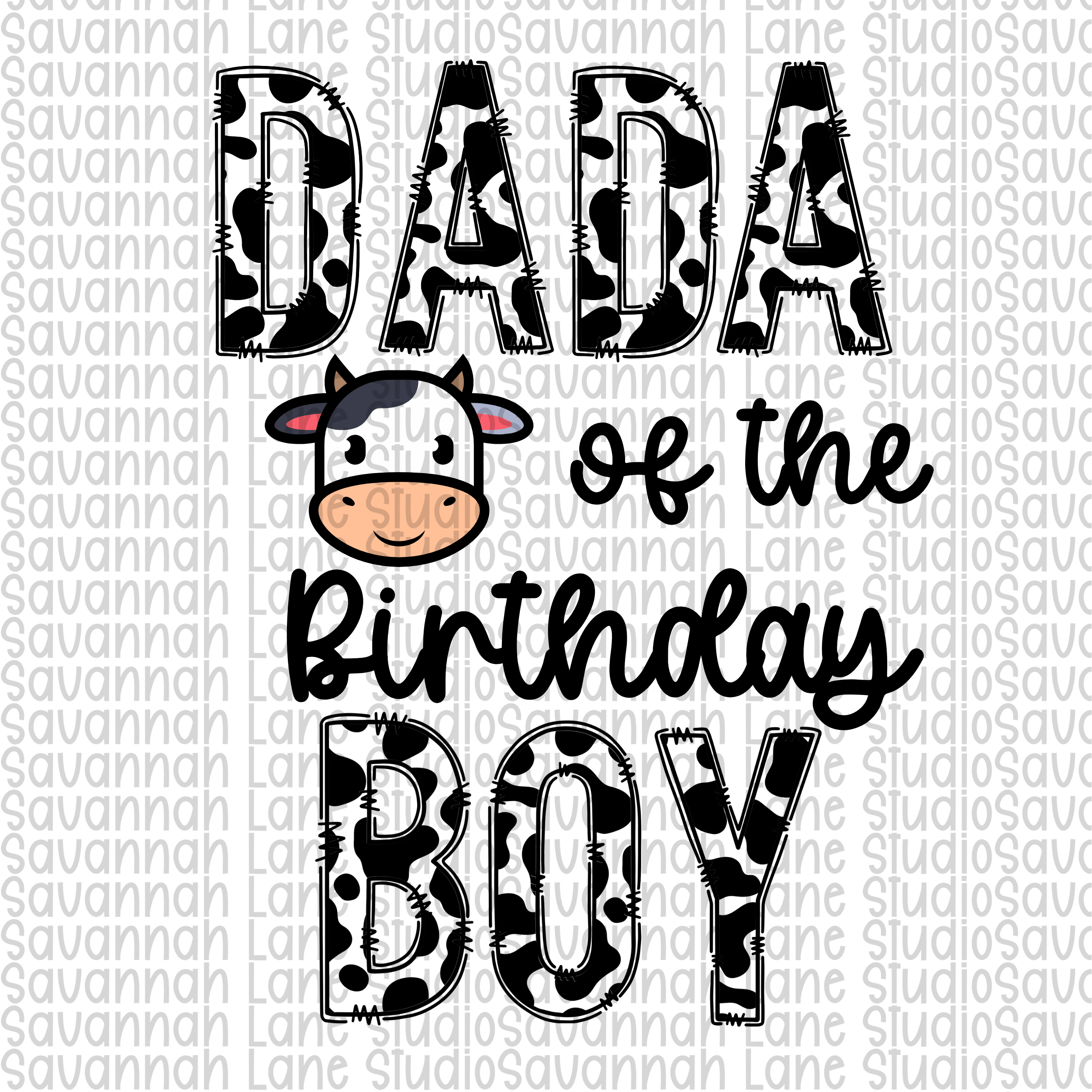 Dada of the Birthday Boy Cow - PNG - Payhip