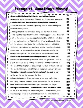Fifth Grade Fluency and Comprehension Passages Set A (#1-10) - Payhip