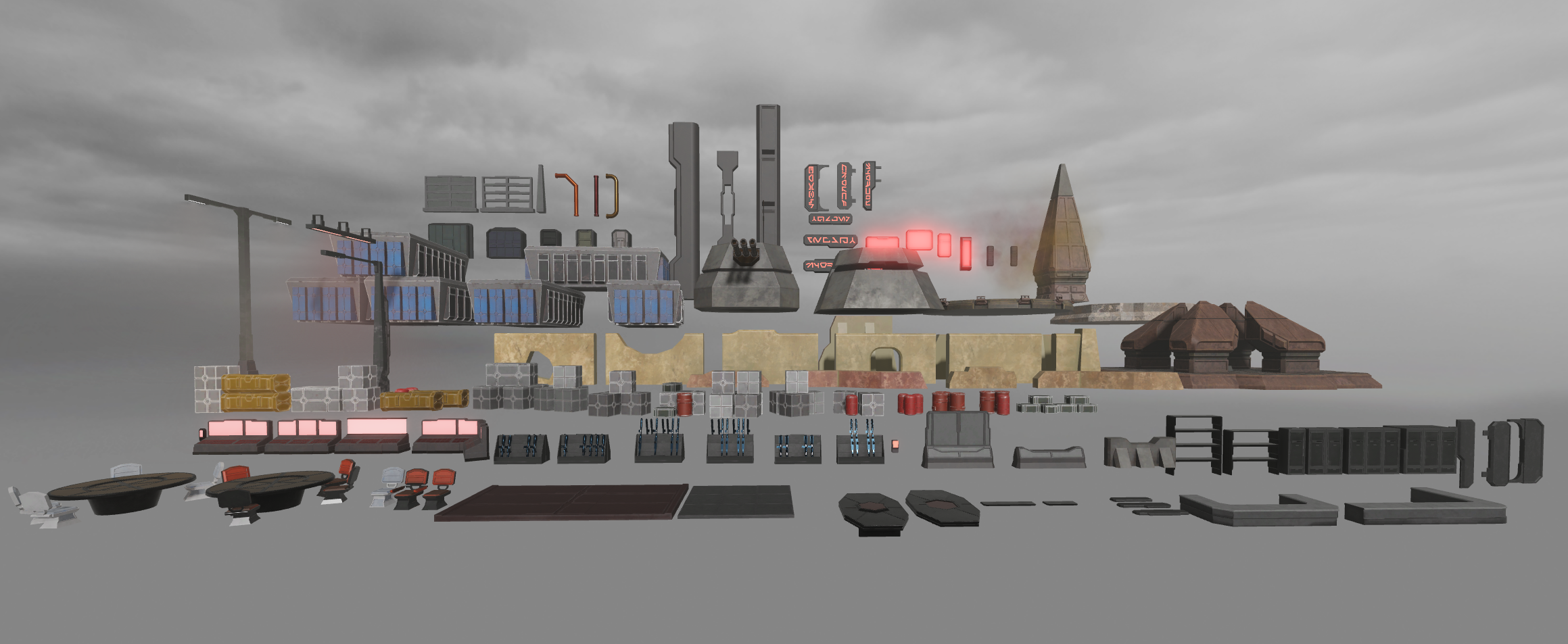 [Advanced] Roblox Sci-Fi Galactic Furniture, Buildings and Props Bundle