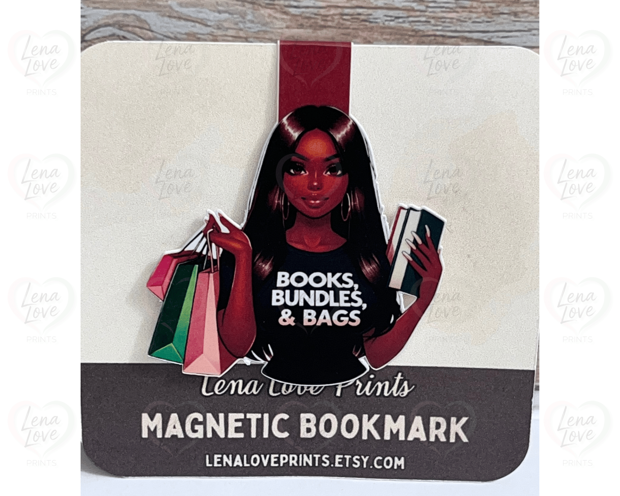 "Books, Bundles & Bags" Magnetic Bookmark - Payhip