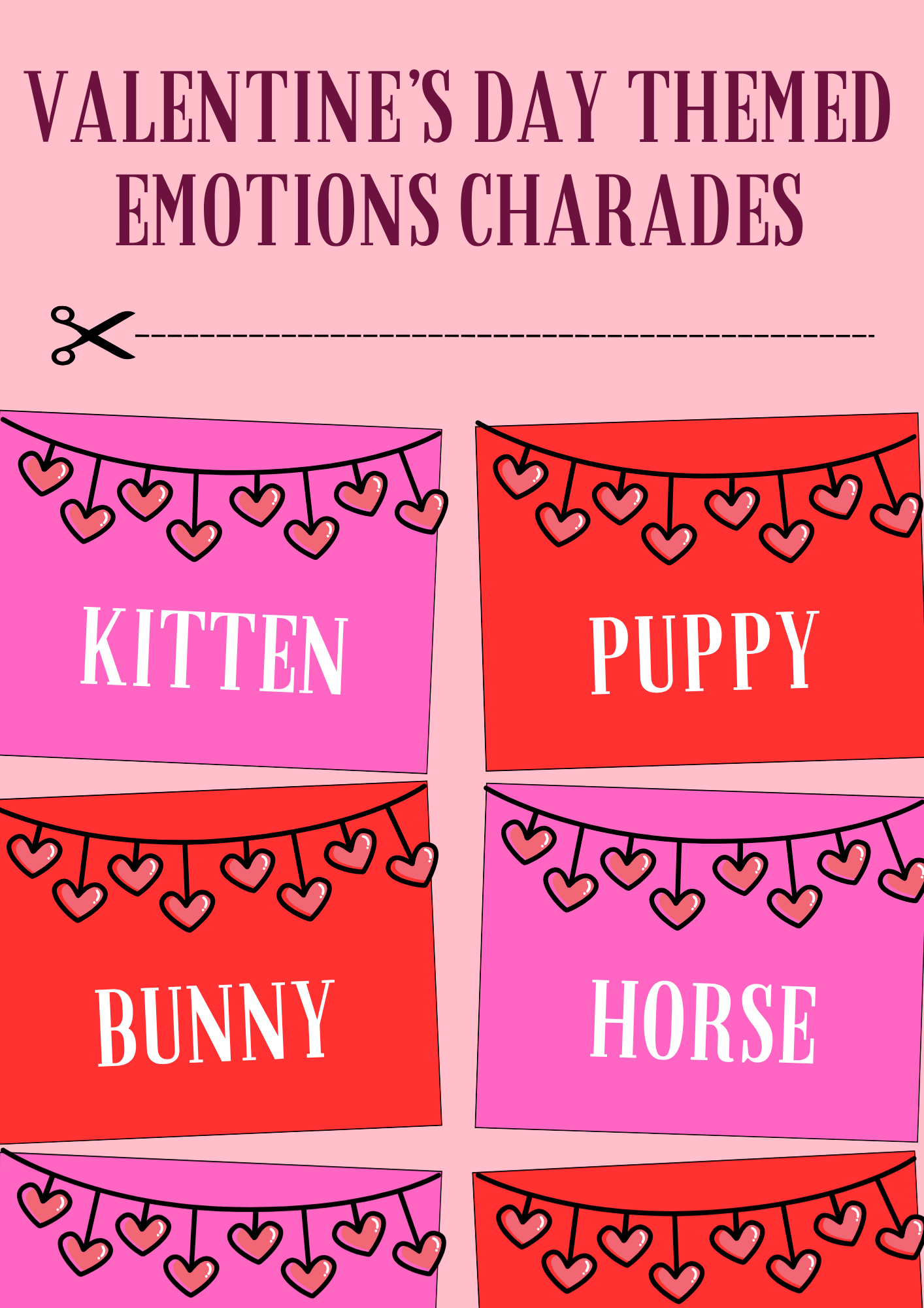 Valentine's Day Emotions Charades - Payhip