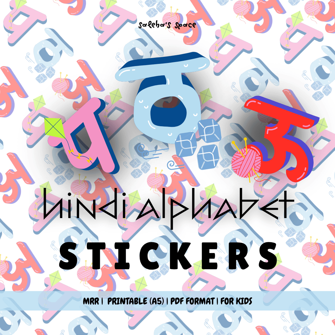 Hindi Alphabet Stickers - Payhip