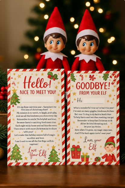 Elf on the Shelf Hello & Goodbye Letter Printables | Magical Christmas ...