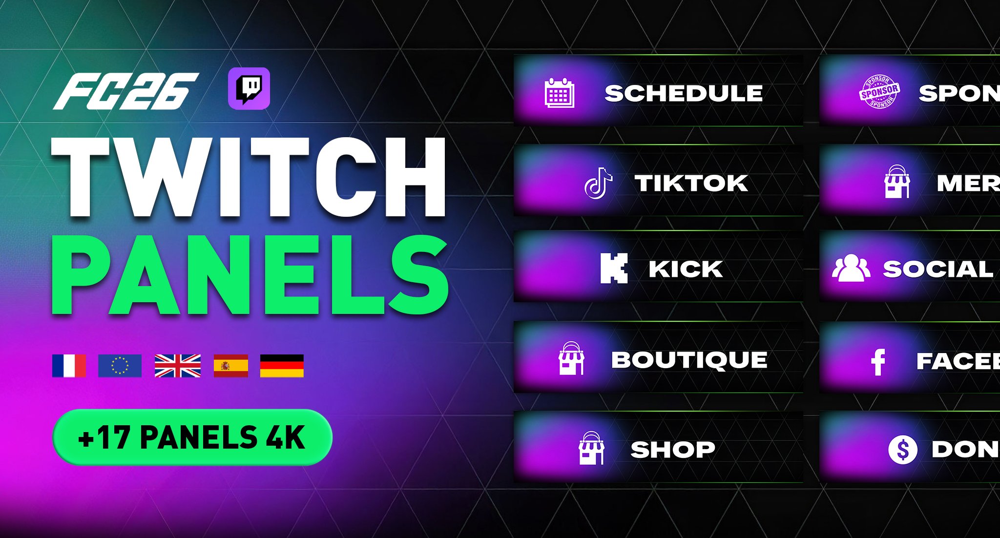 FC26 FREE 2D STREAM PACK – Overlays, Scenes & Scoreboard