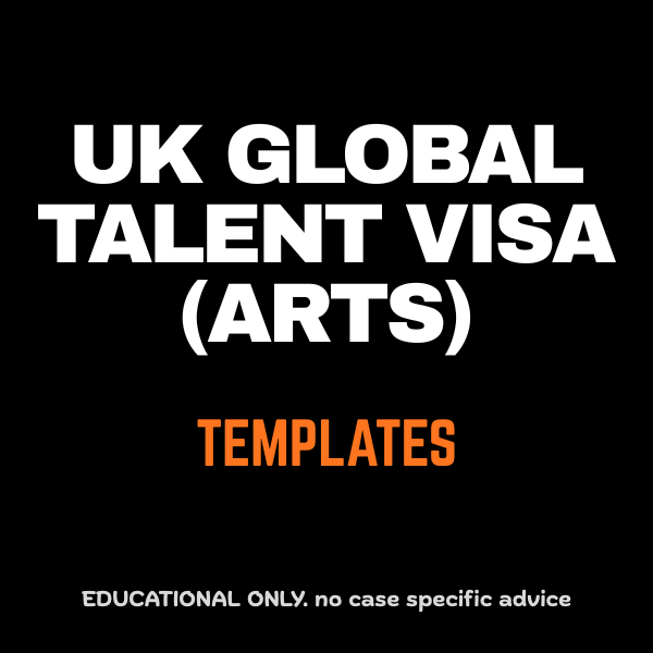 UK Global Talent Visa Templates - Payhip