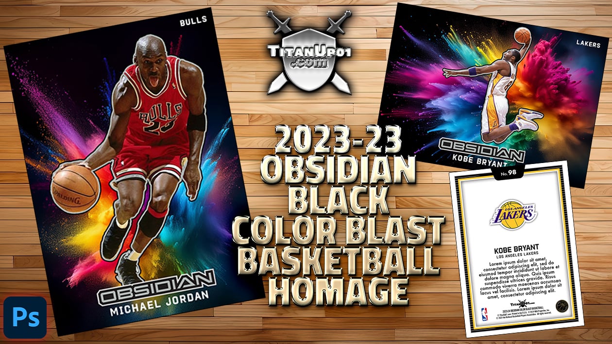 2023-24 Obsidian Black Color Blast Basketball Homage Photoshop PSD ...