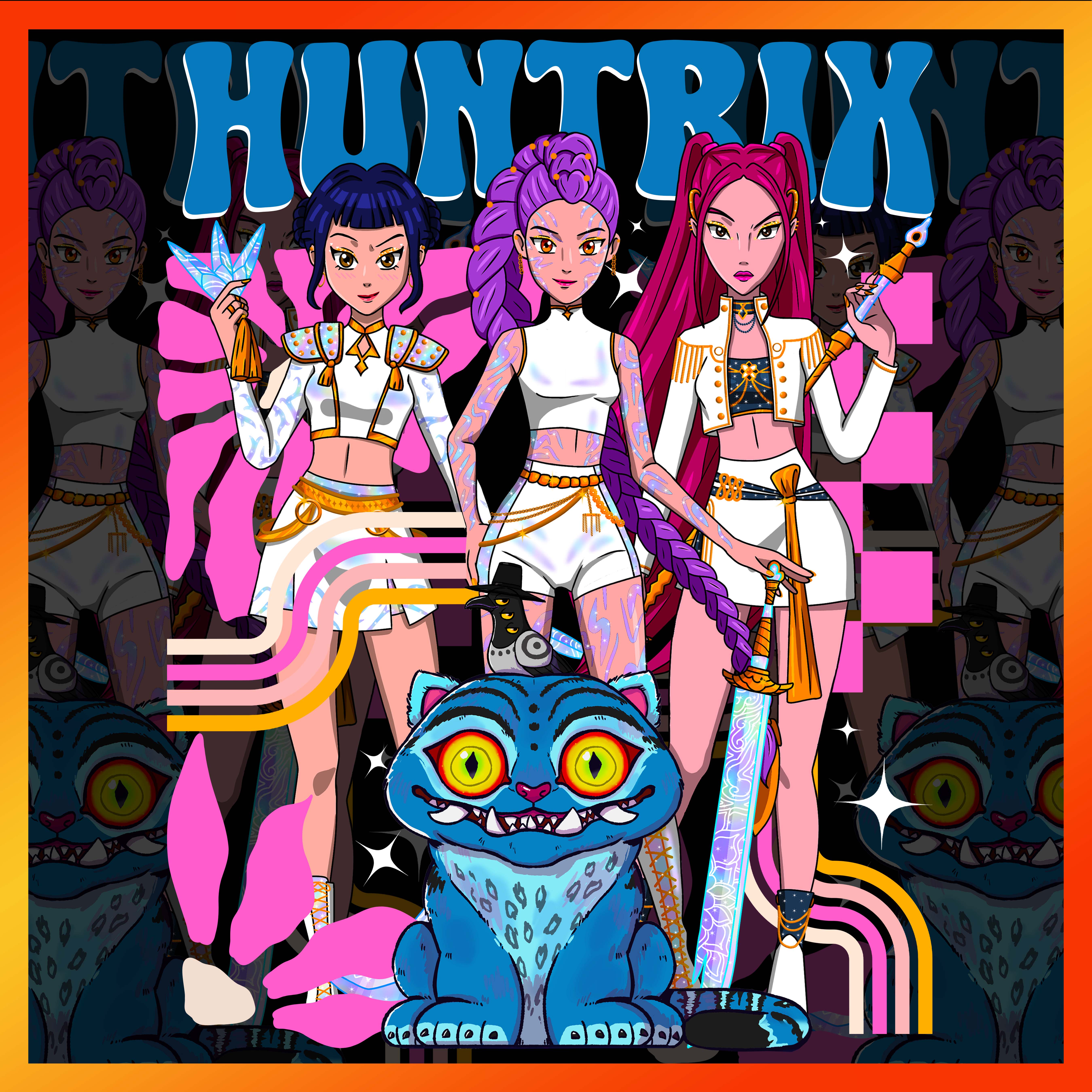 Huntrix KPOP Demon Hunters Anime Png Design - Payhip