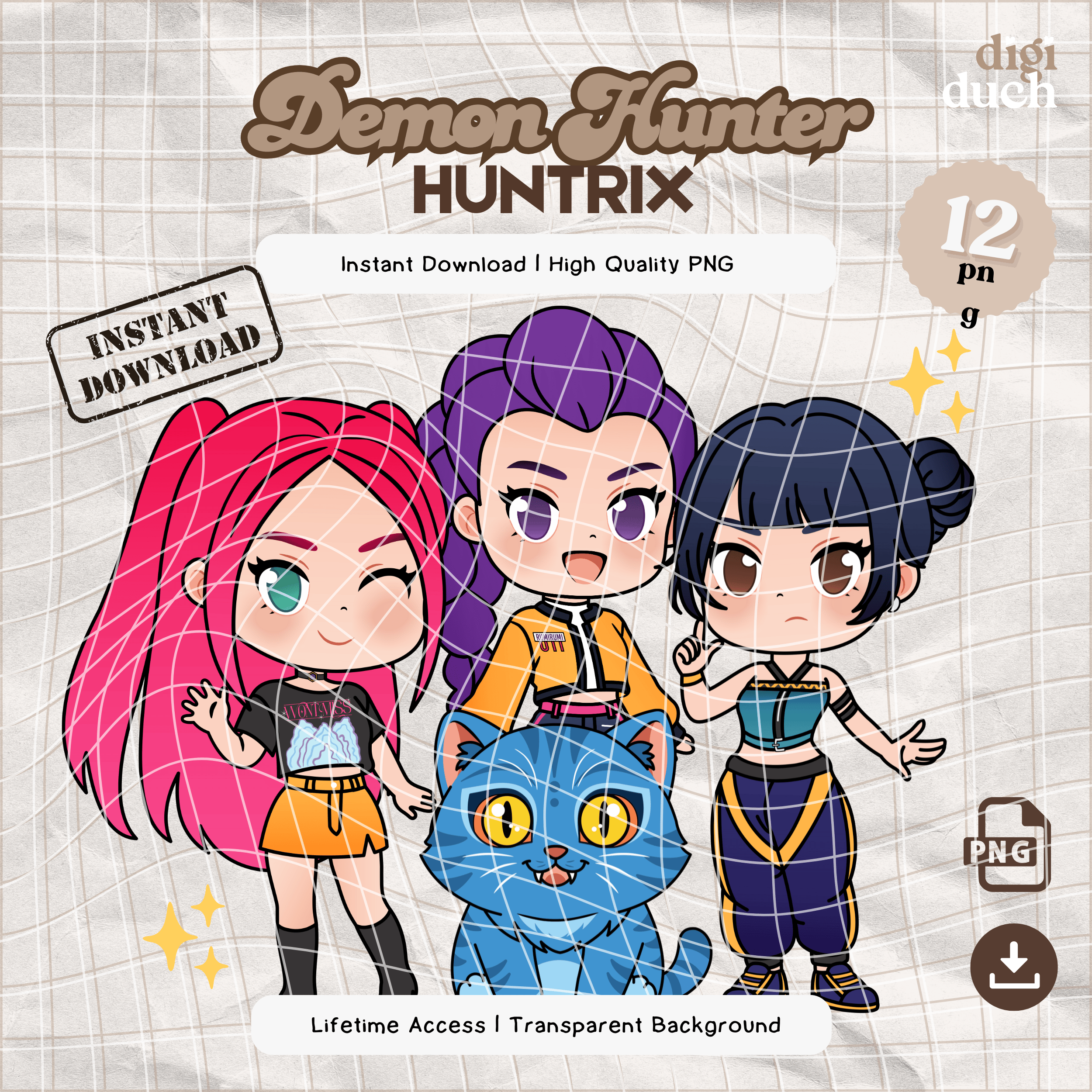 KPOP Huntrix PNG Bundle, DemonHunter PNG, Kpop Shirt Design, Digital ...