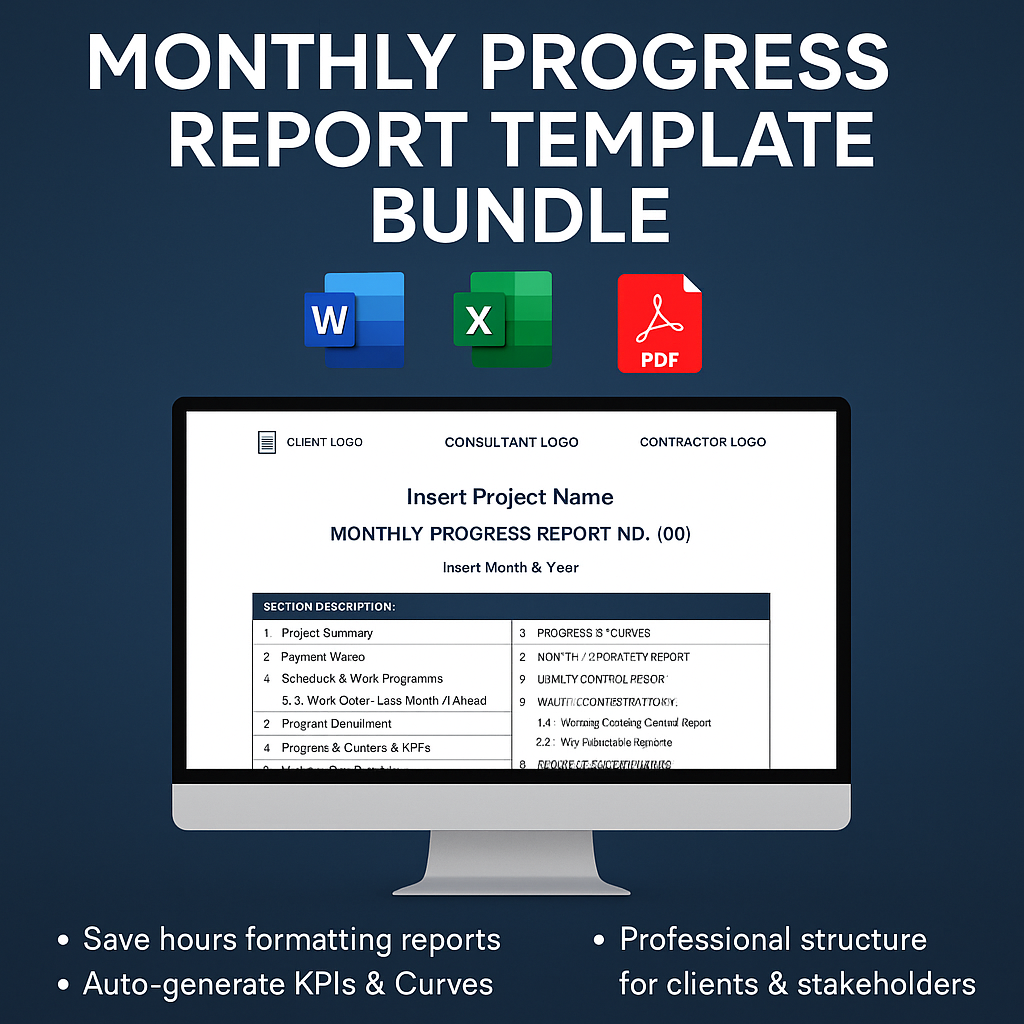 Monthly Progress Report Template Bundle