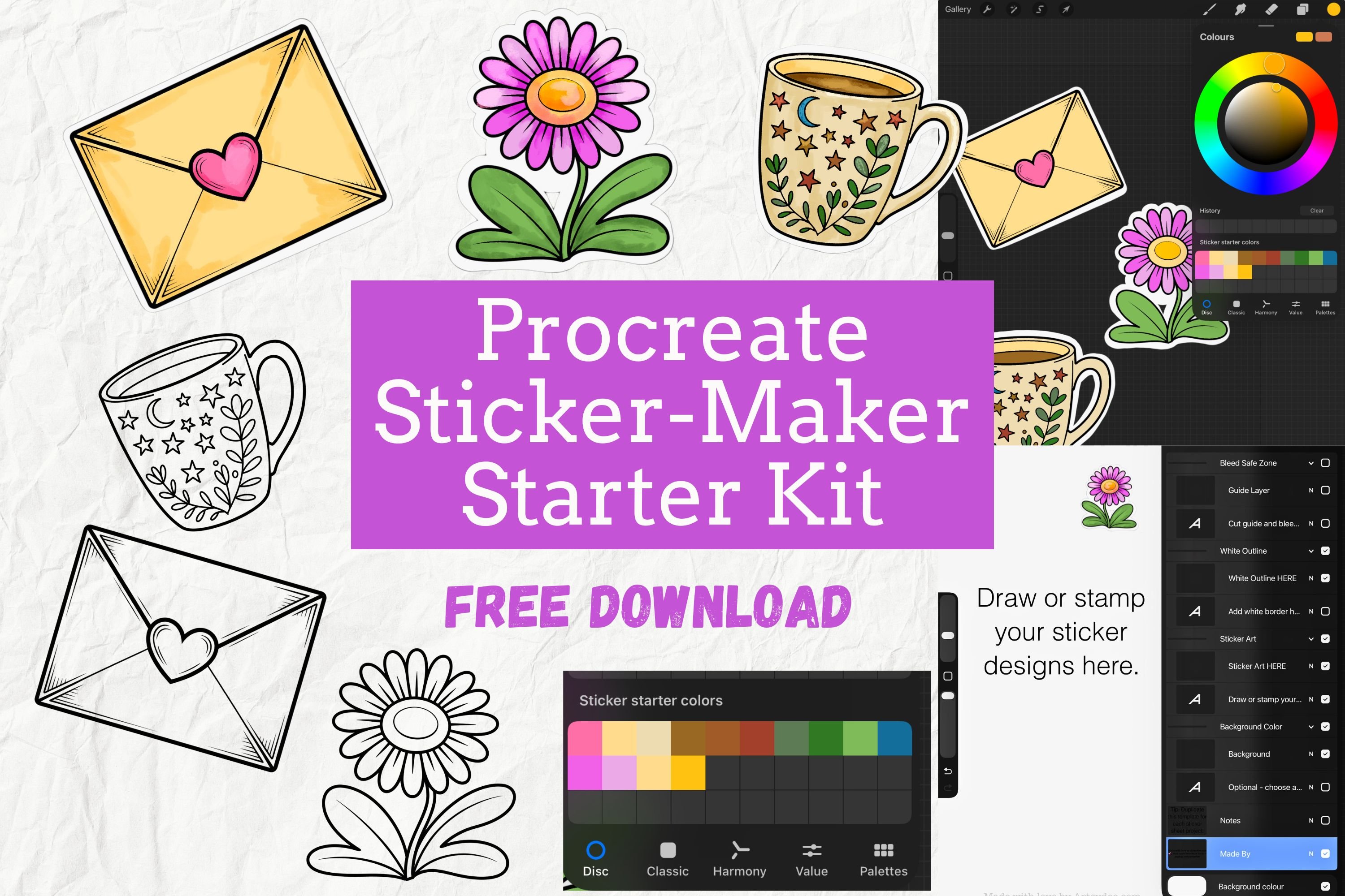 Free Procreate Sticker-Making Starter Kit - Payhip
