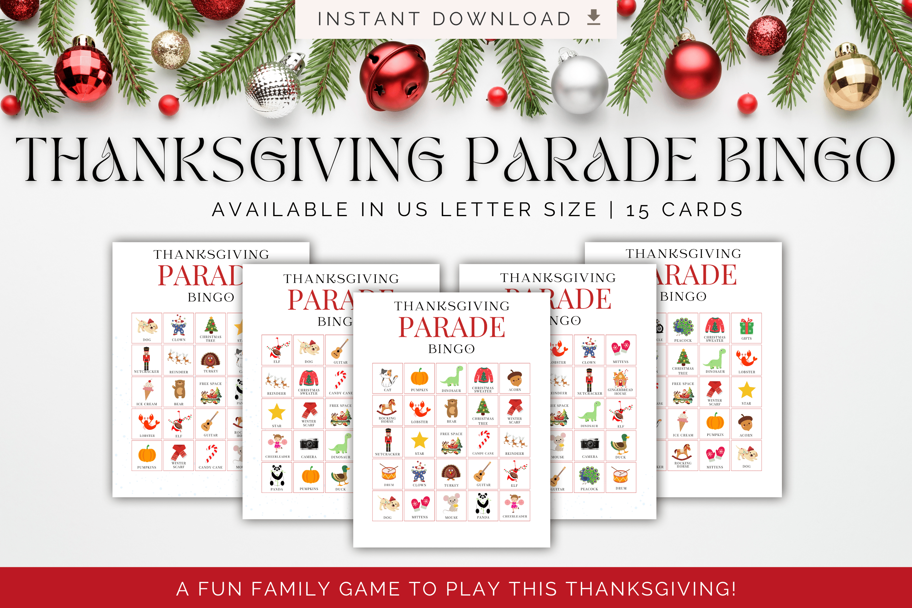 Thanksgiving Parade Bingo Cards - Payhip