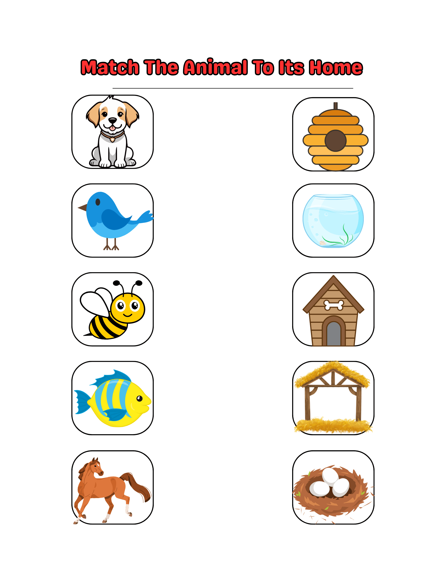 Match Activity Book: Animals, Nature, Colors & Shapes - Payhip