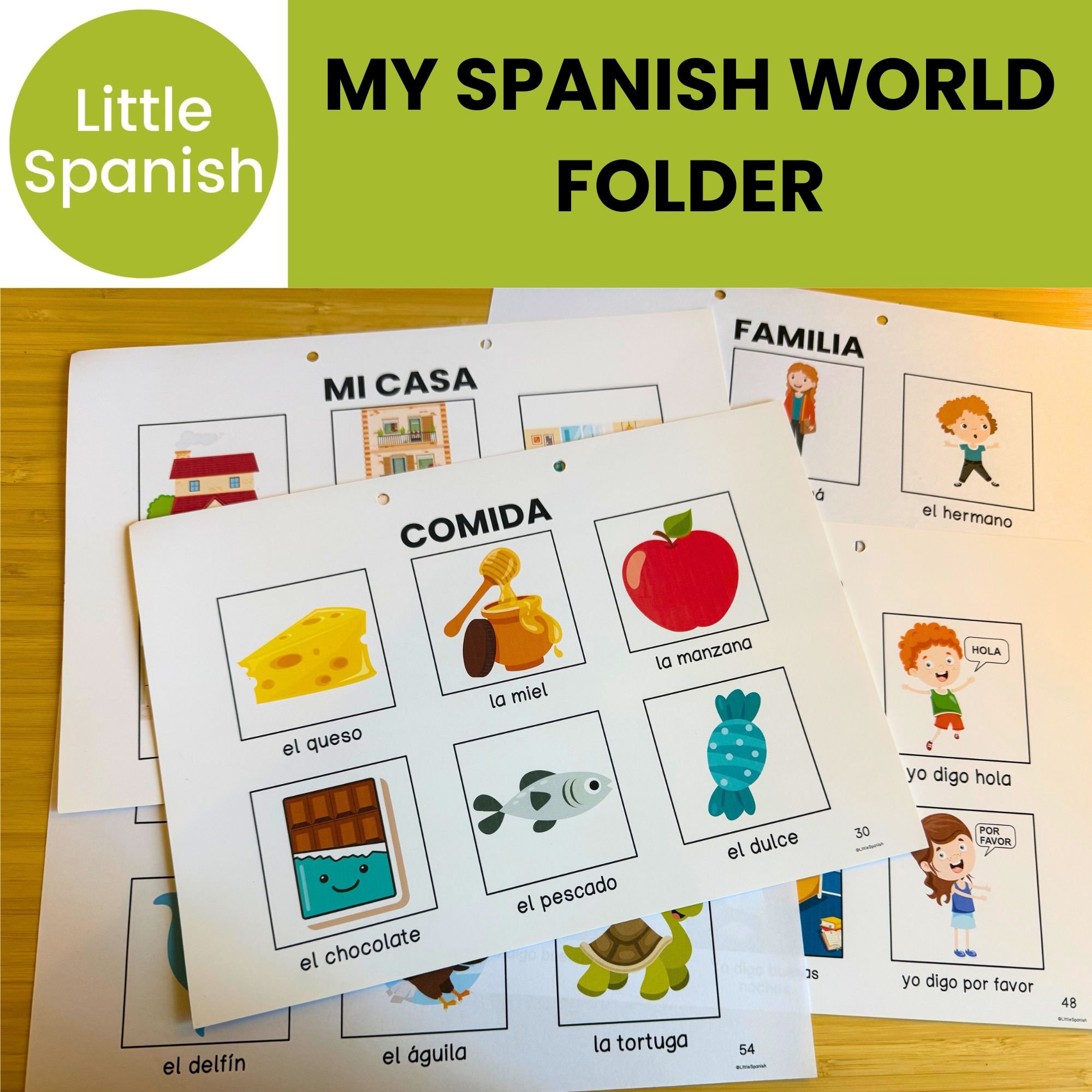 My Spanish World Folder | Printable Spanish Learning Binder for Kids ...