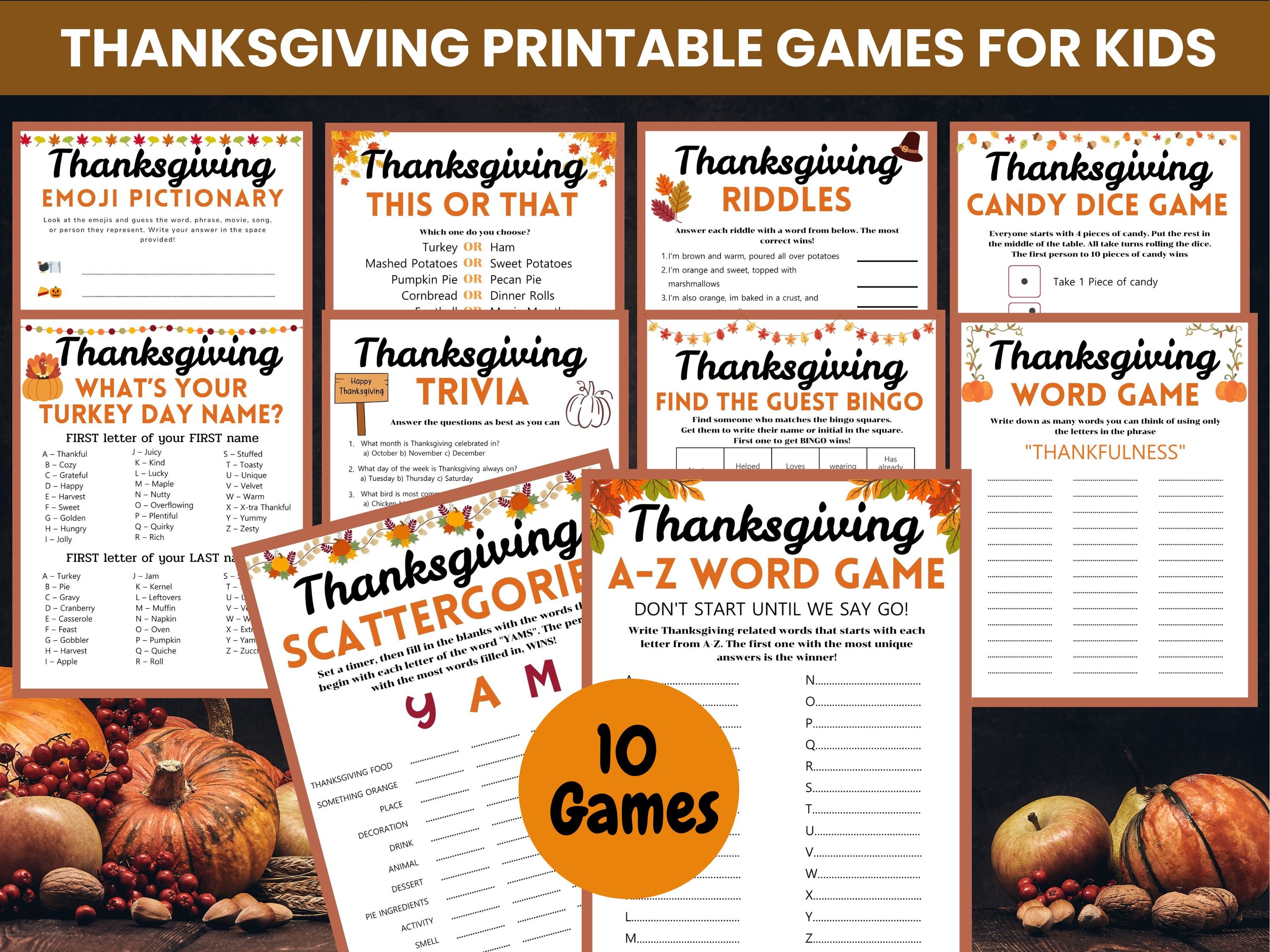 Thanksgiving game bundle - Payhip