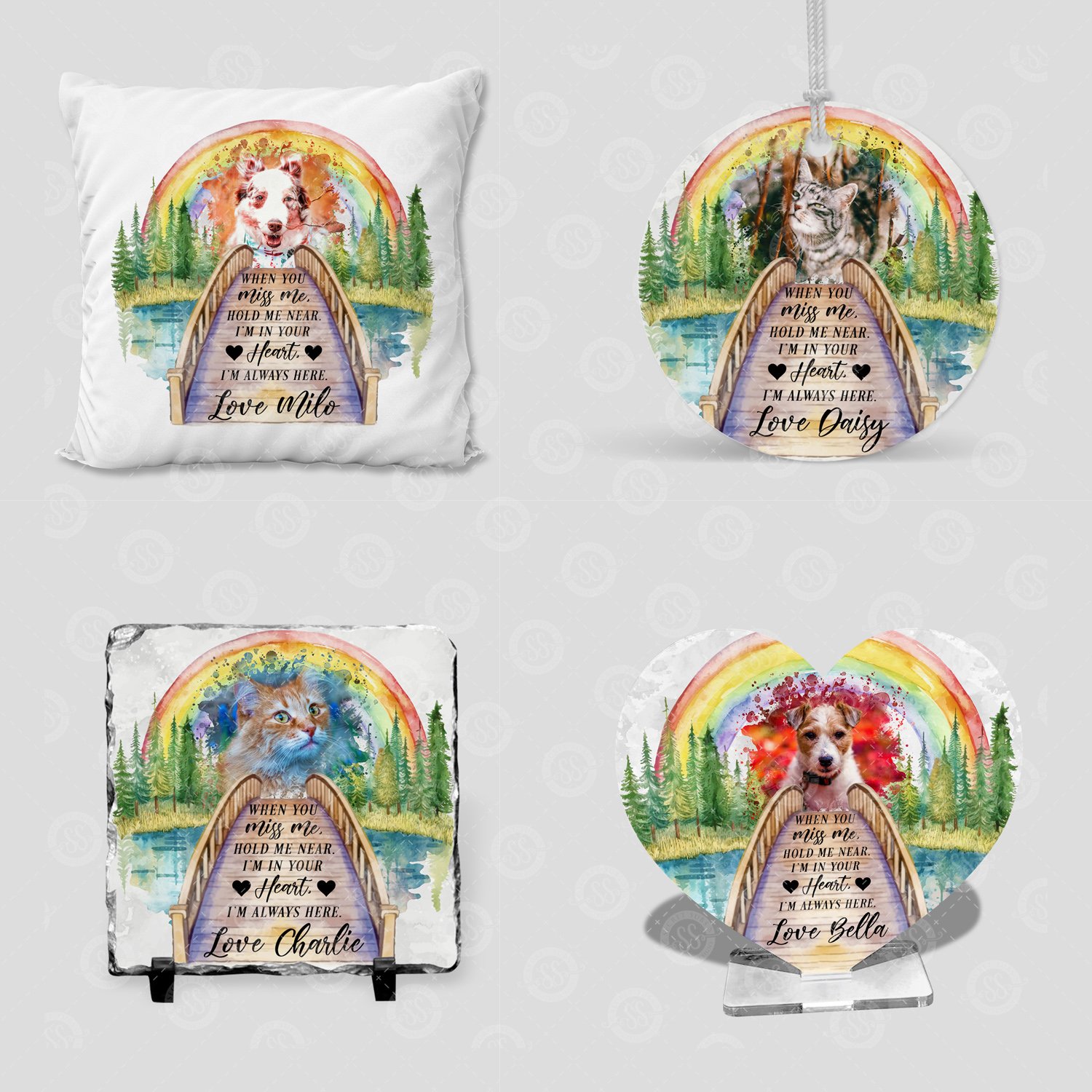 Watercolour Rainbow Bridge Pet Memorial Bundle - Payhip