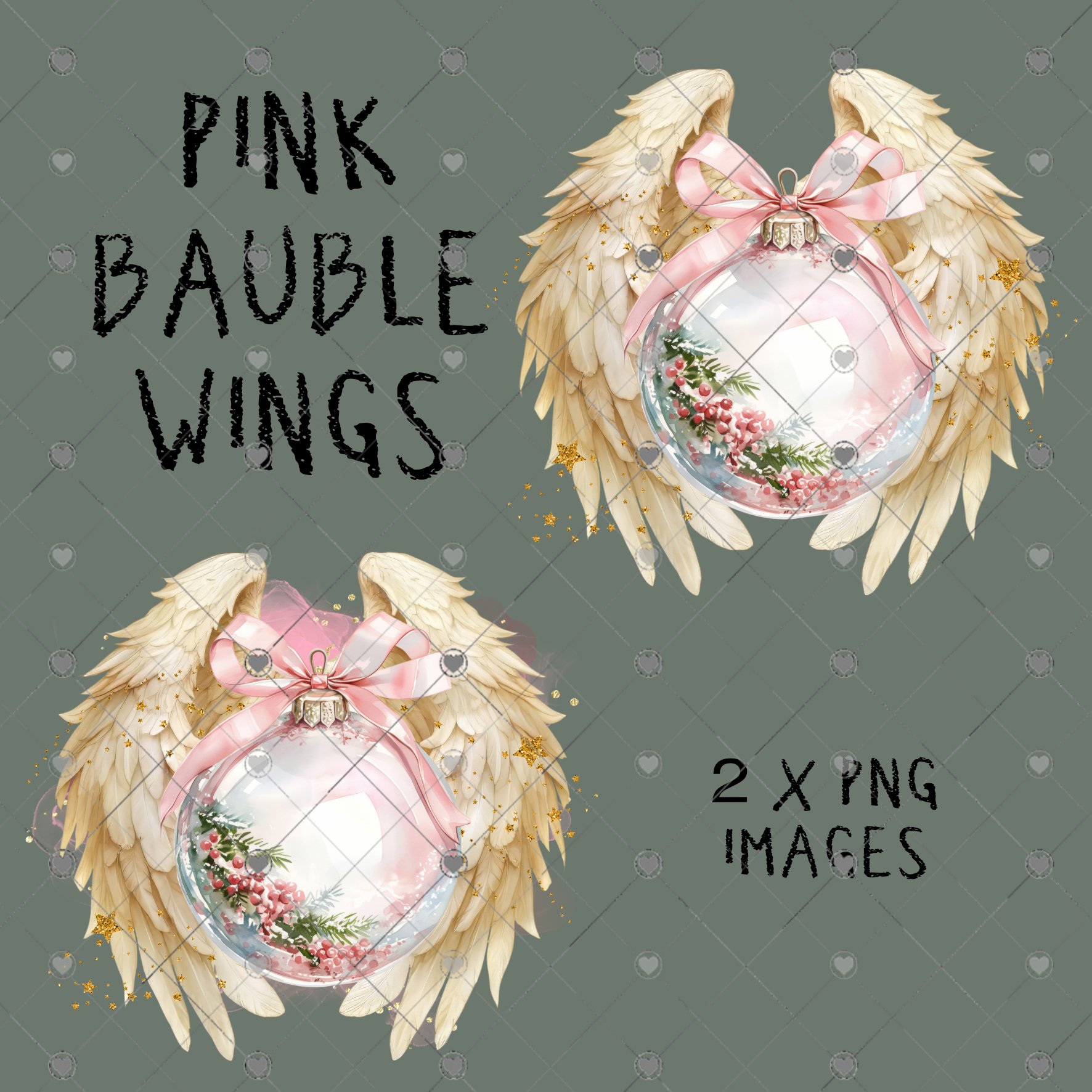Pink Bauble Angel Wings - Payhip