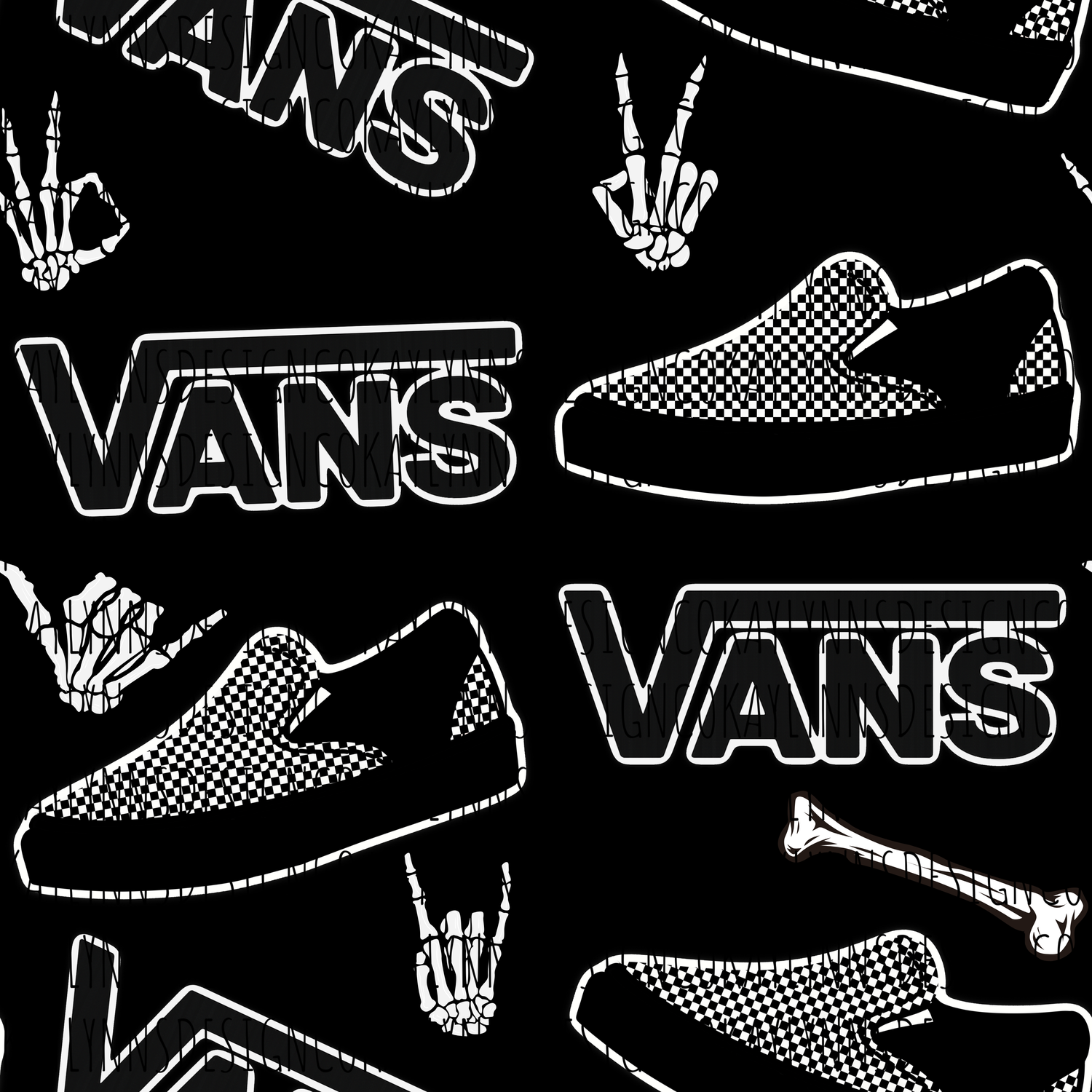 Checkered Bone Vans - Payhip