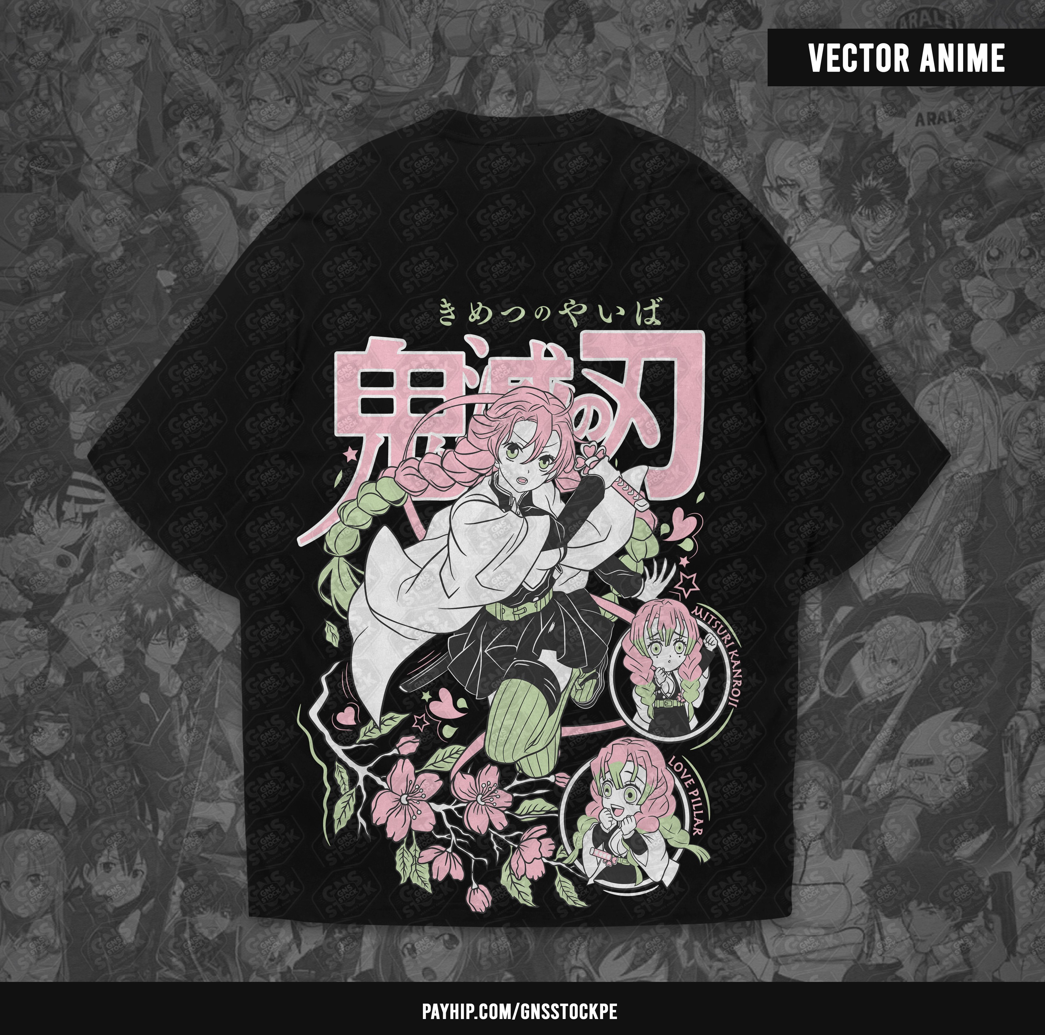 Anime Vector – Mitsuri Kanroji (Love Hashira) | Demon Slayer: Kimetsu ...
