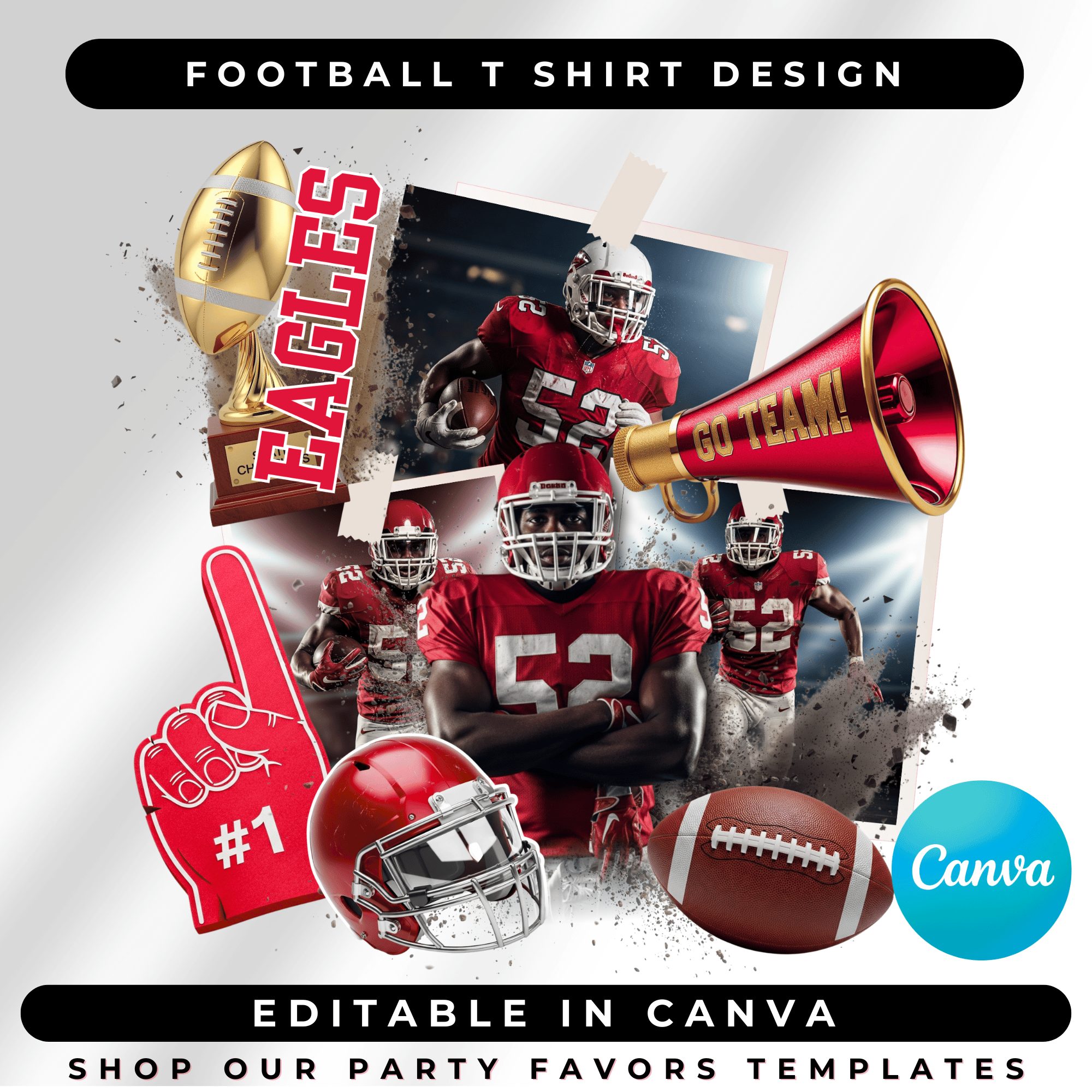 Editable Football T-Shirt Template | Senior Night Homecoming Shirt ...