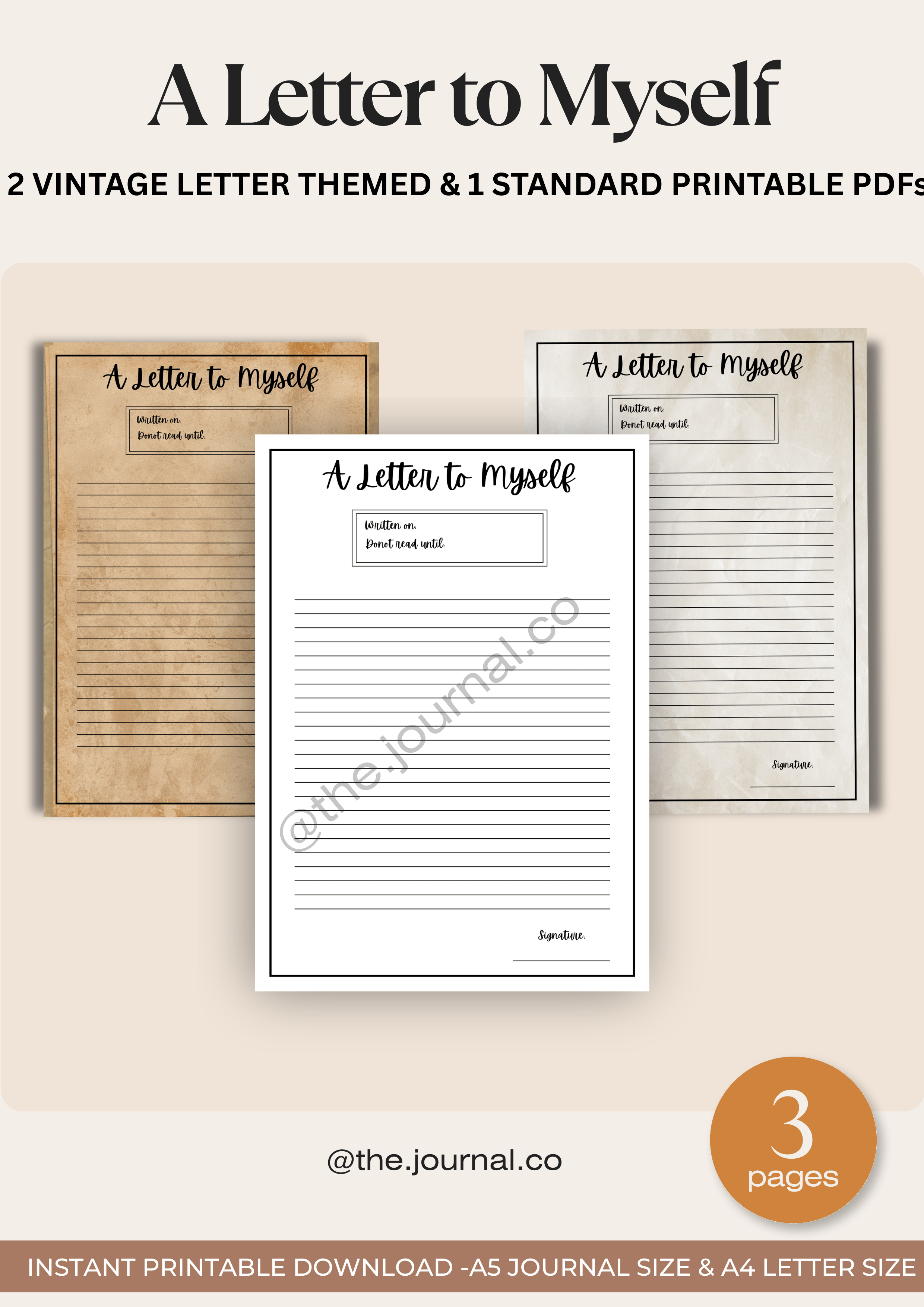 A Letter to Myself - Printable Pdfs - Payhip