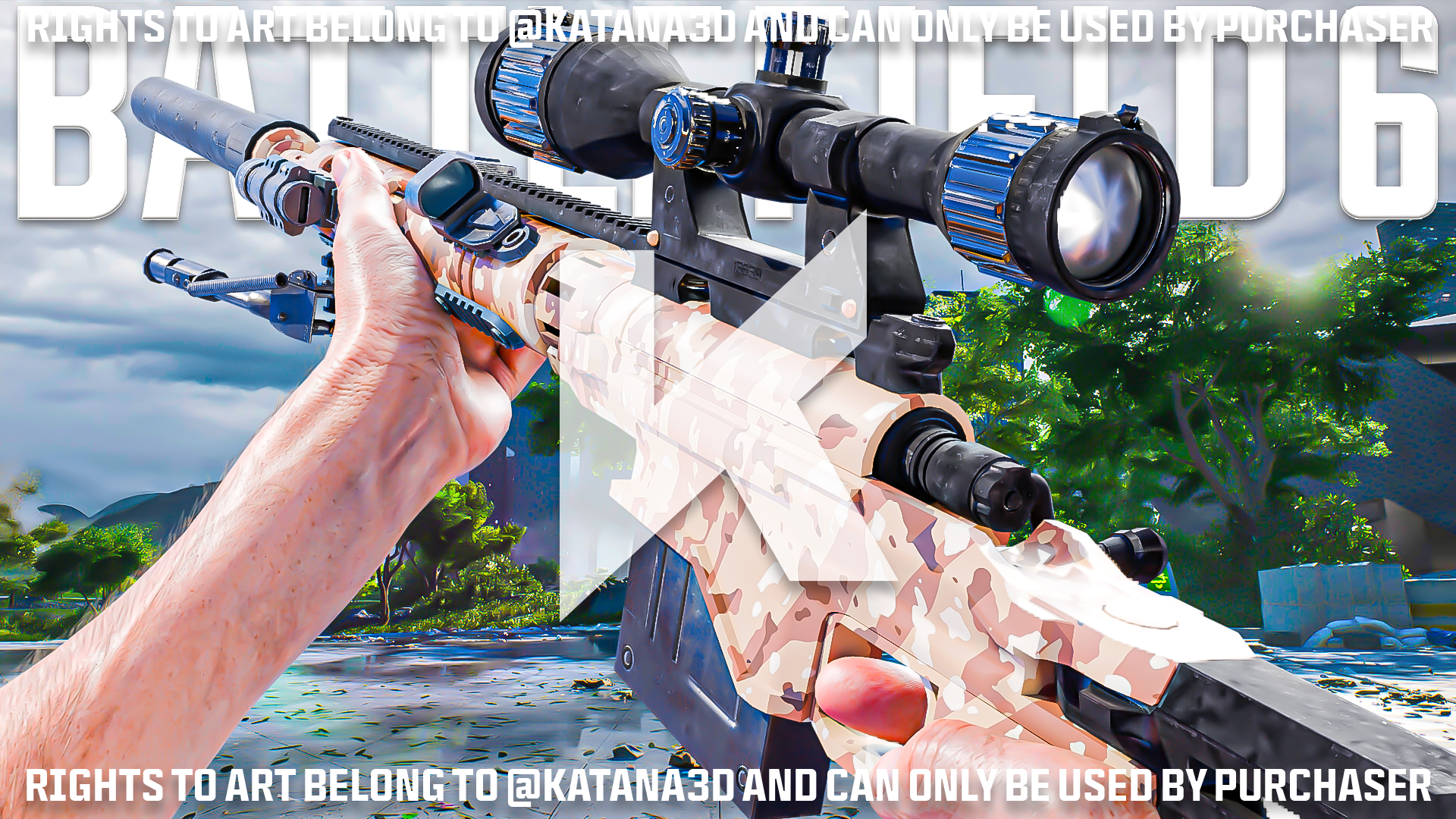 BF6 Battlefield Thumbnail - Desert M2010 ESR Sniper (Text NO Text) - Payhip