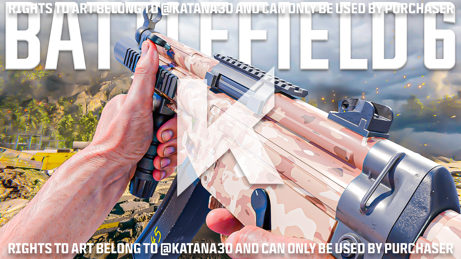 BF6 Battlefield Thumbnail - Desert PW5A3 (Text NO Text) - Payhip
