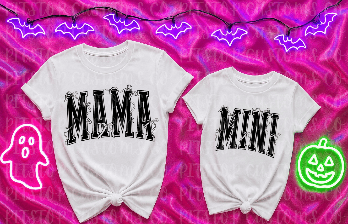Mama/Mini Black Bow Tee Sets - Payhip