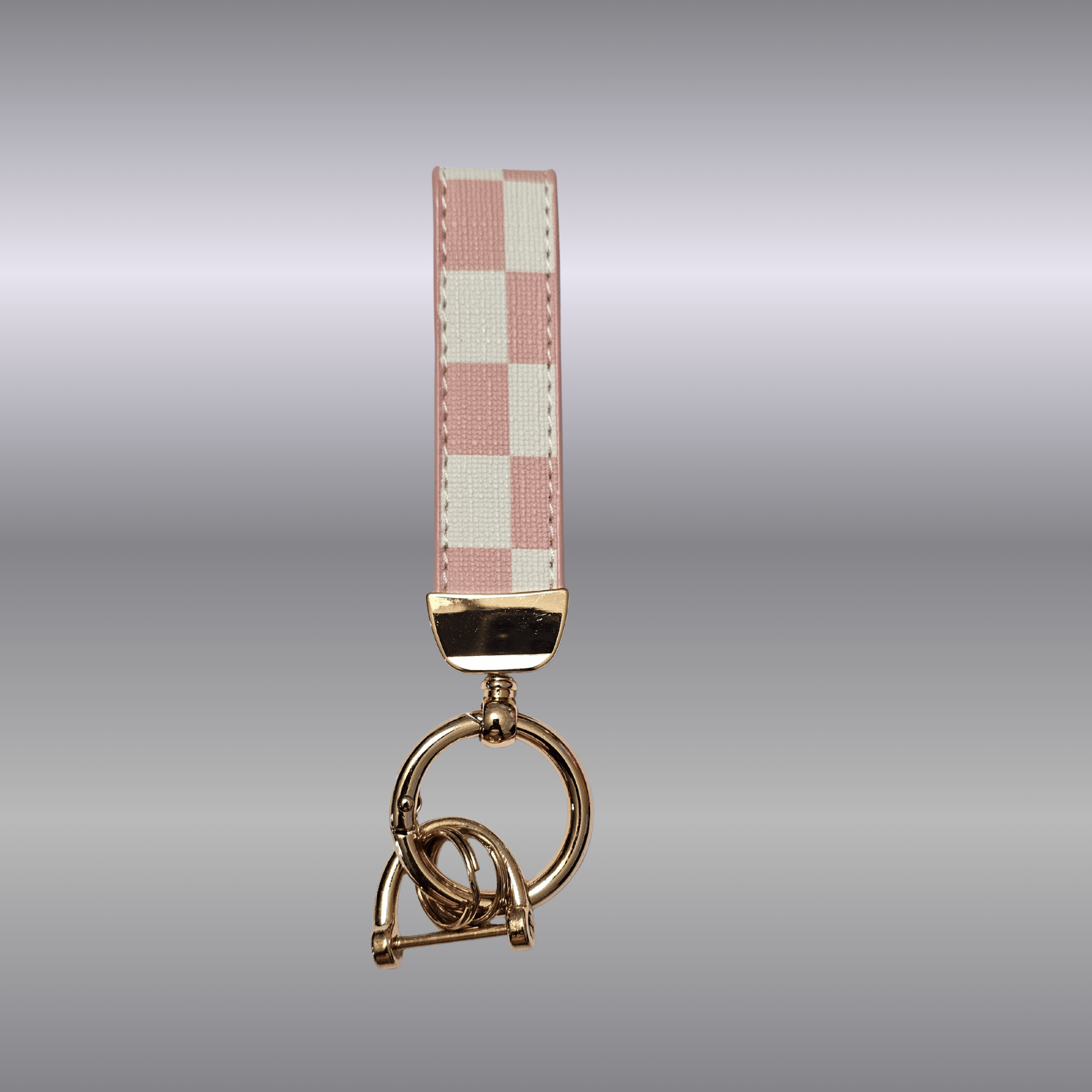 LV White & Pink Checkered Keychain - Payhip