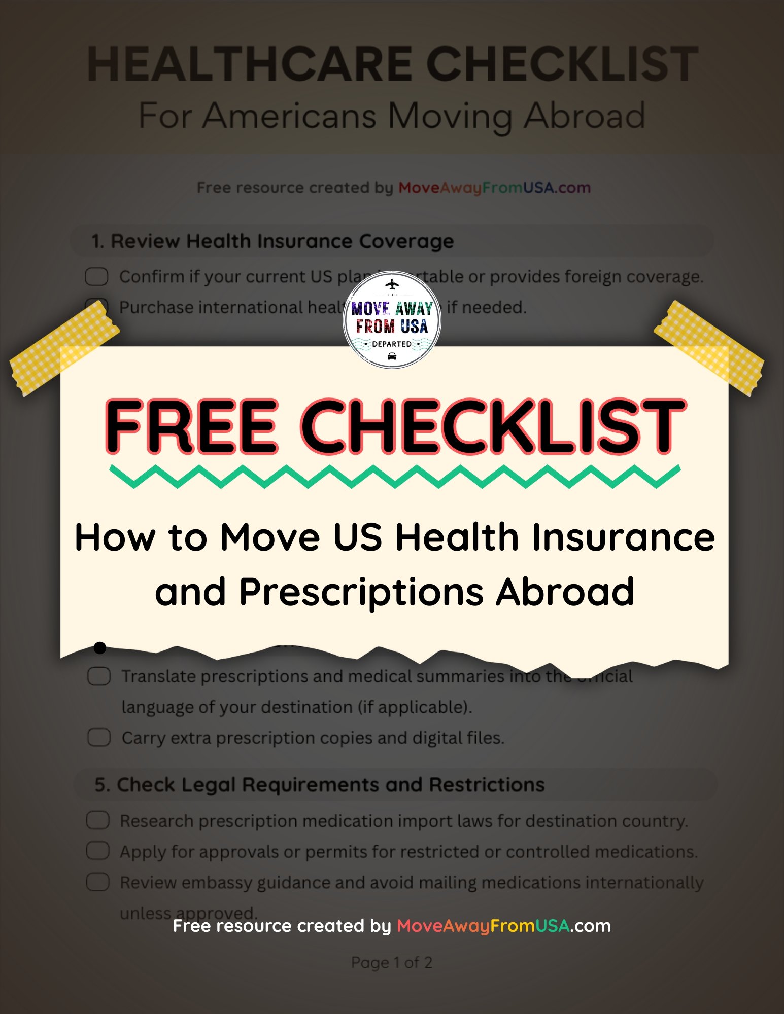 FREE Checklist: Healthcare Essentials for Americans Moving Abroad - Payhip