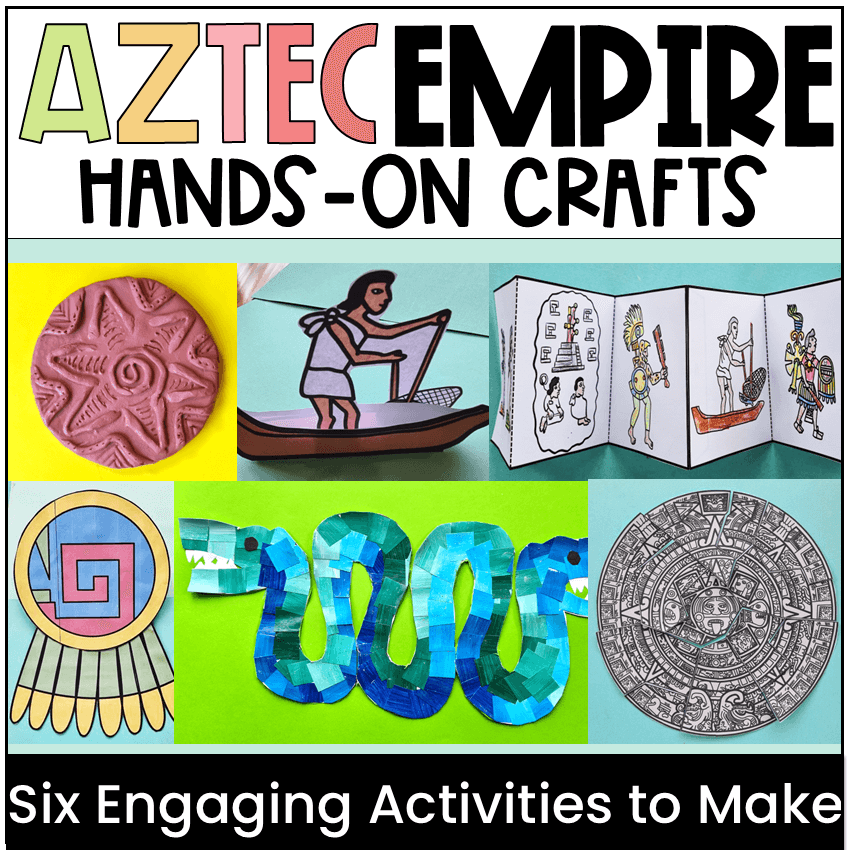 Social Studies Art Hands-on Aztec Empire Activities 2nd,3rd, 4th, 5th ...