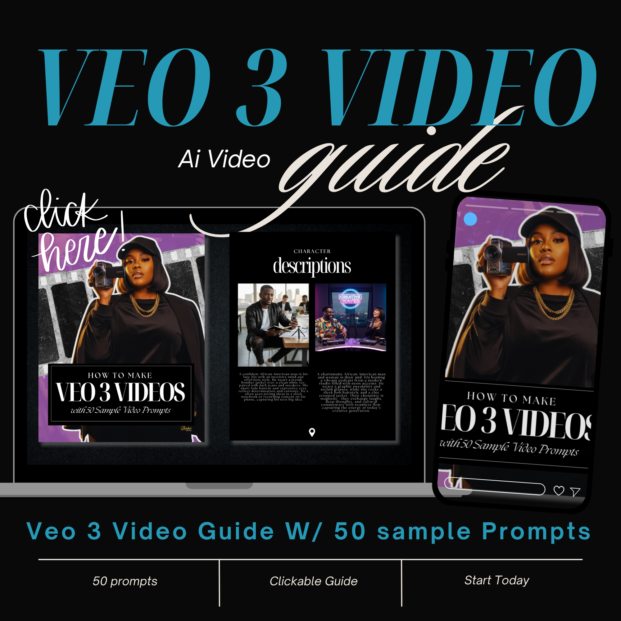 Black Men Mega Bundle – 100 AI Art Graphics - Payhip