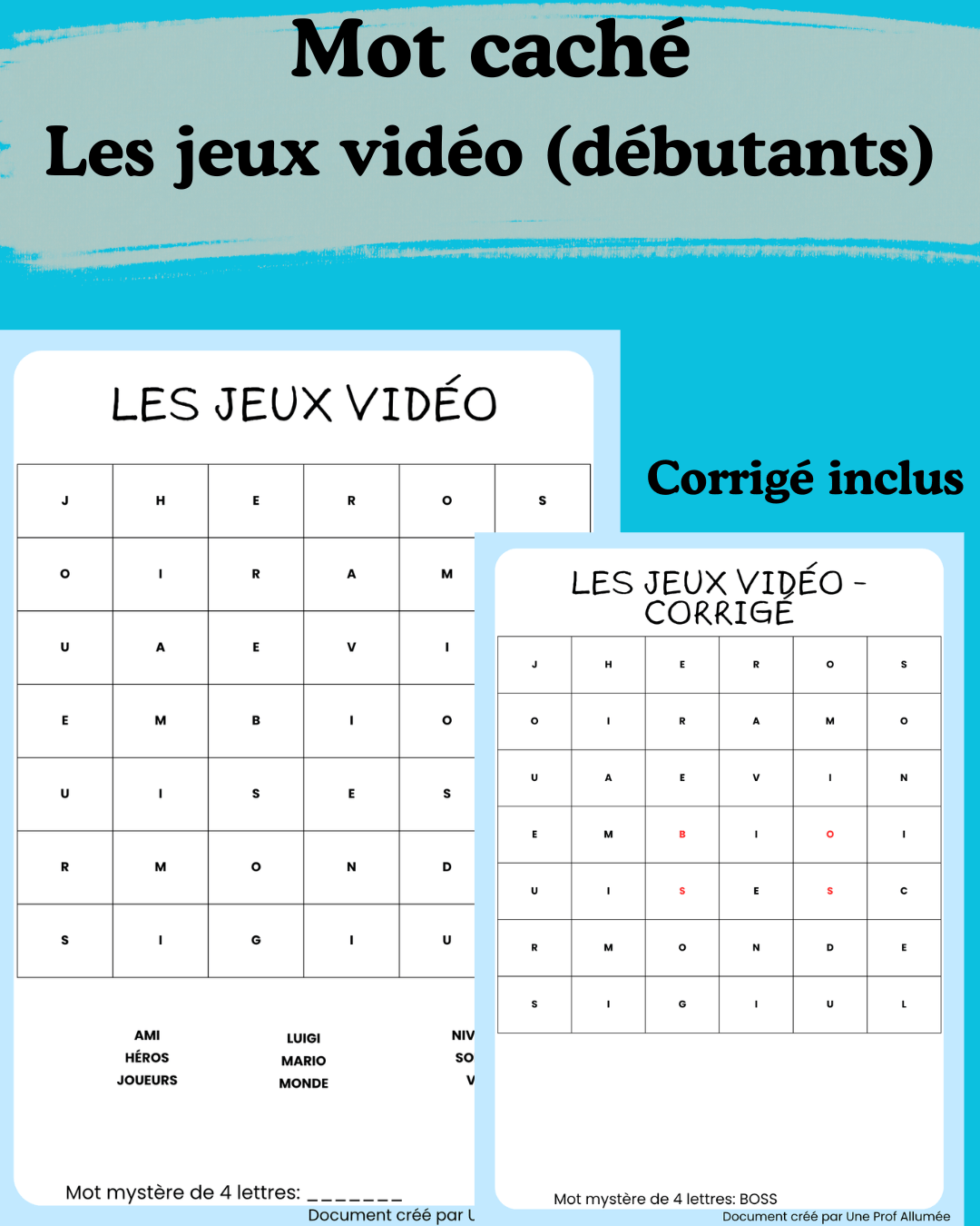Mot caché Jeux vidéo (débutants) - Payhip