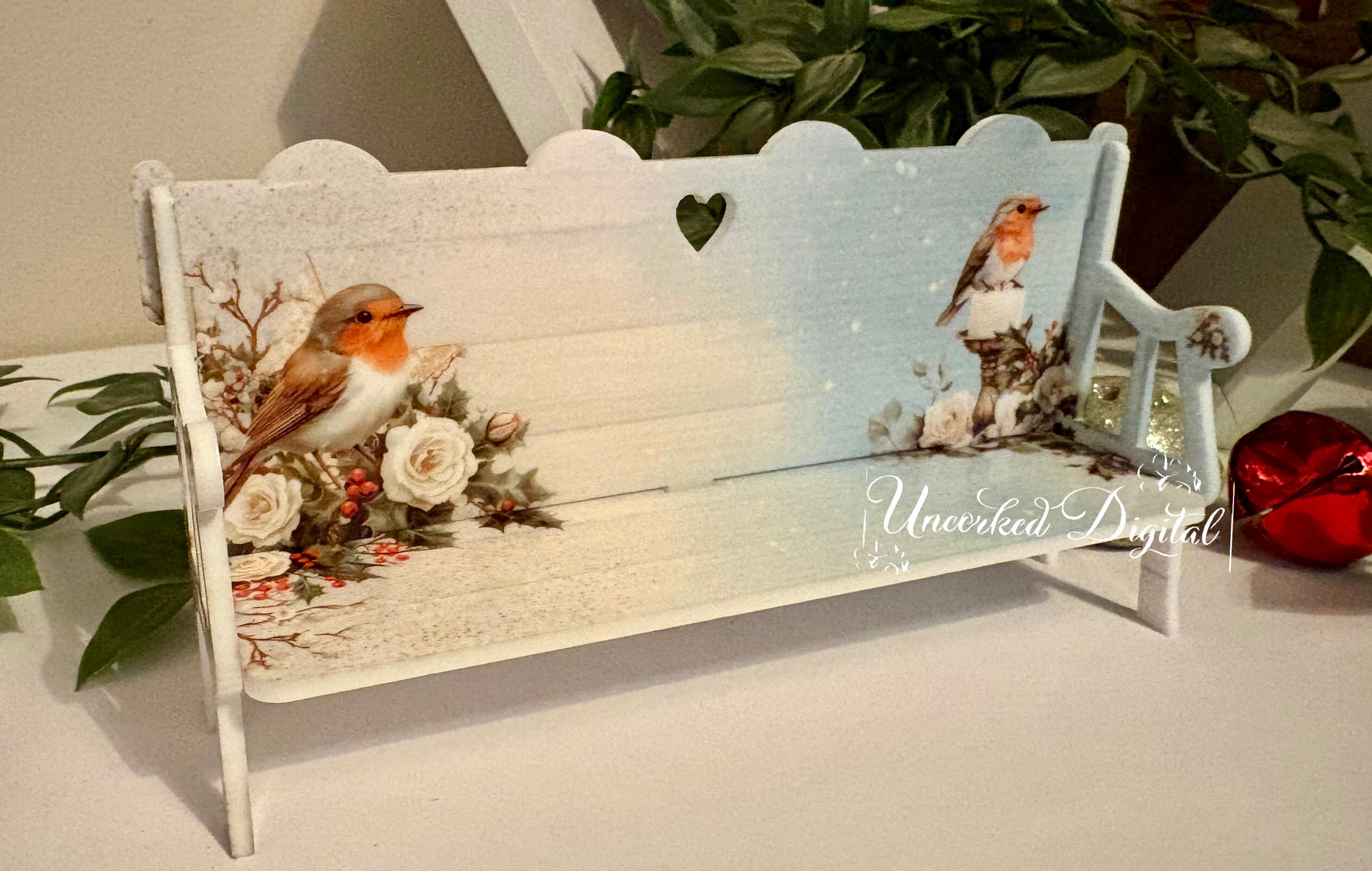 Winter robin bench (woodform) - Payhip