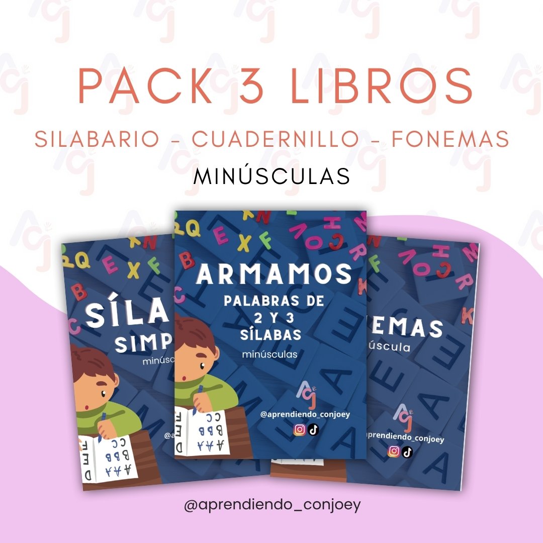 SÚPER PACK SÍLABAS SIMPLES minúsculas 3 (LIBROS) - Payhip
