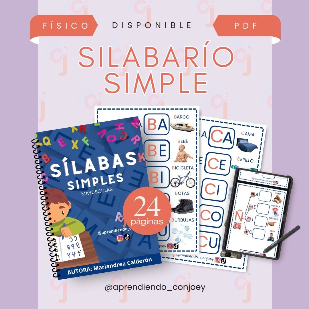 SÚPER PACK SÍLABAS SIMPLES minúsculas 3 (LIBROS) - Payhip