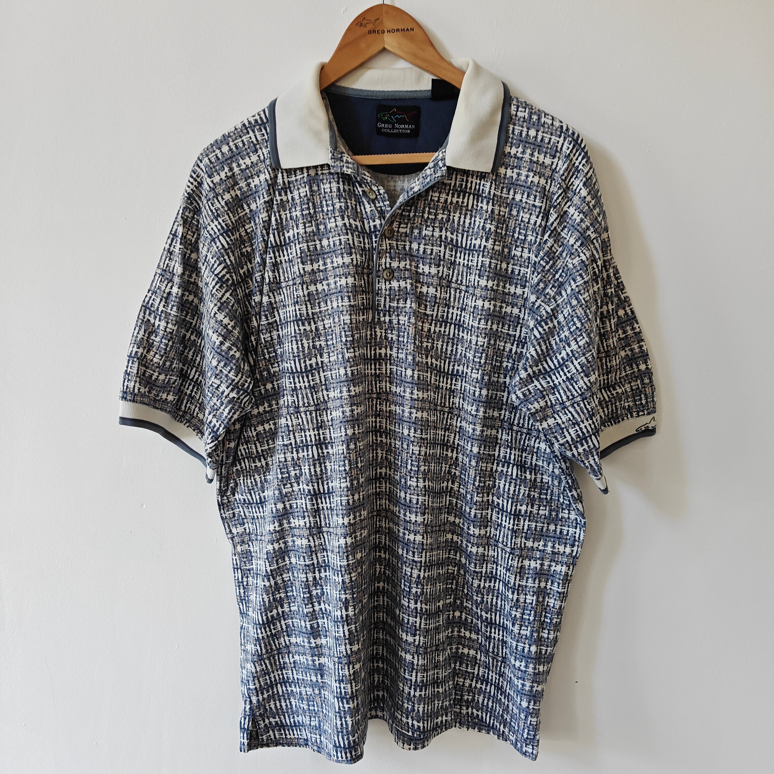 Greg Norman 90s Print Golf Polo Shirt - L - Payhip