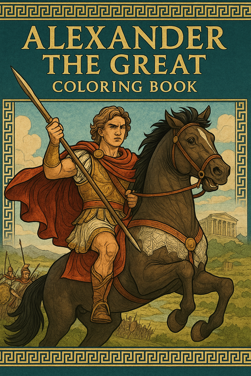 Alexander the Great, coloring ebook, 68 designs, digital product ...