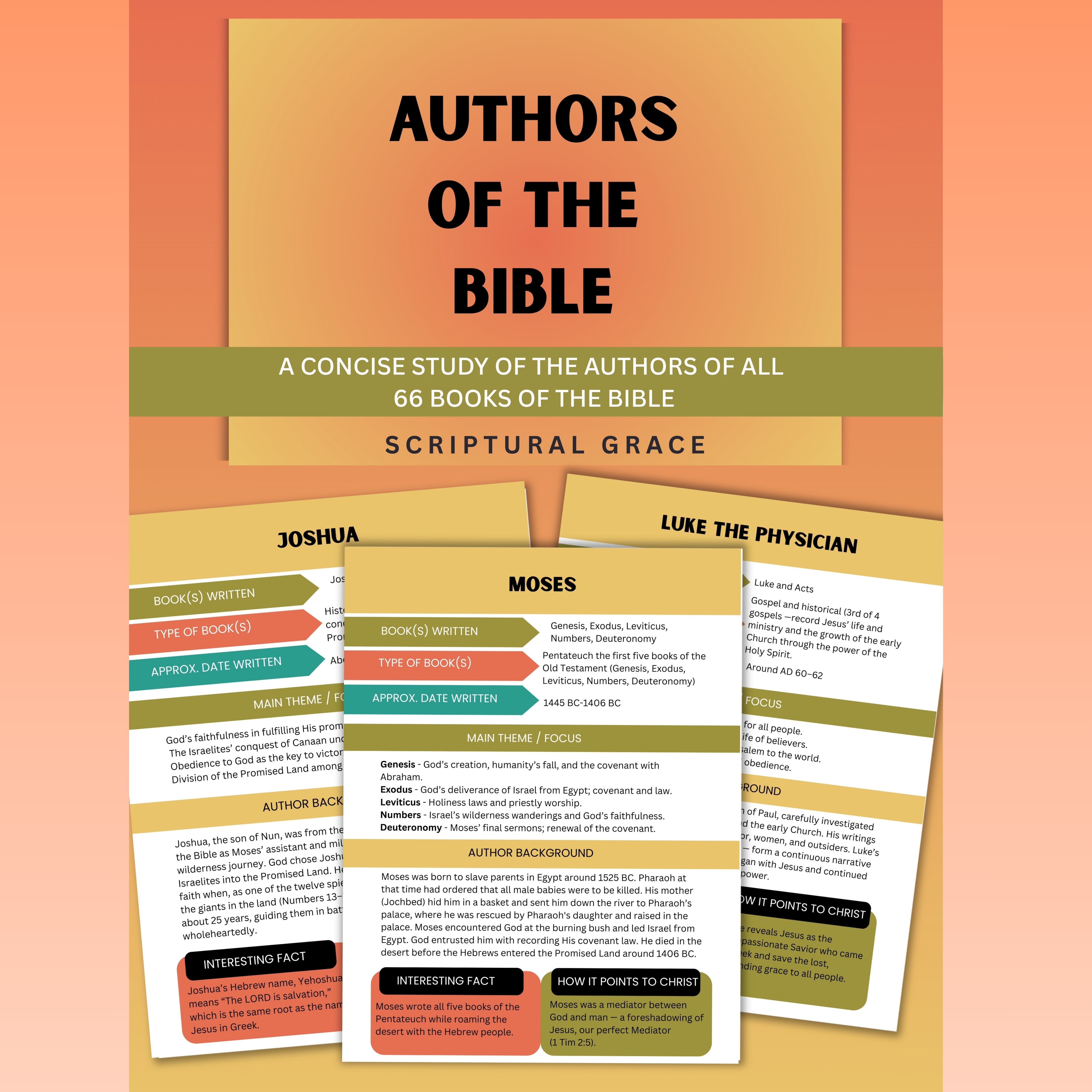 Authors of The Bible Study Printable/Digital - Payhip